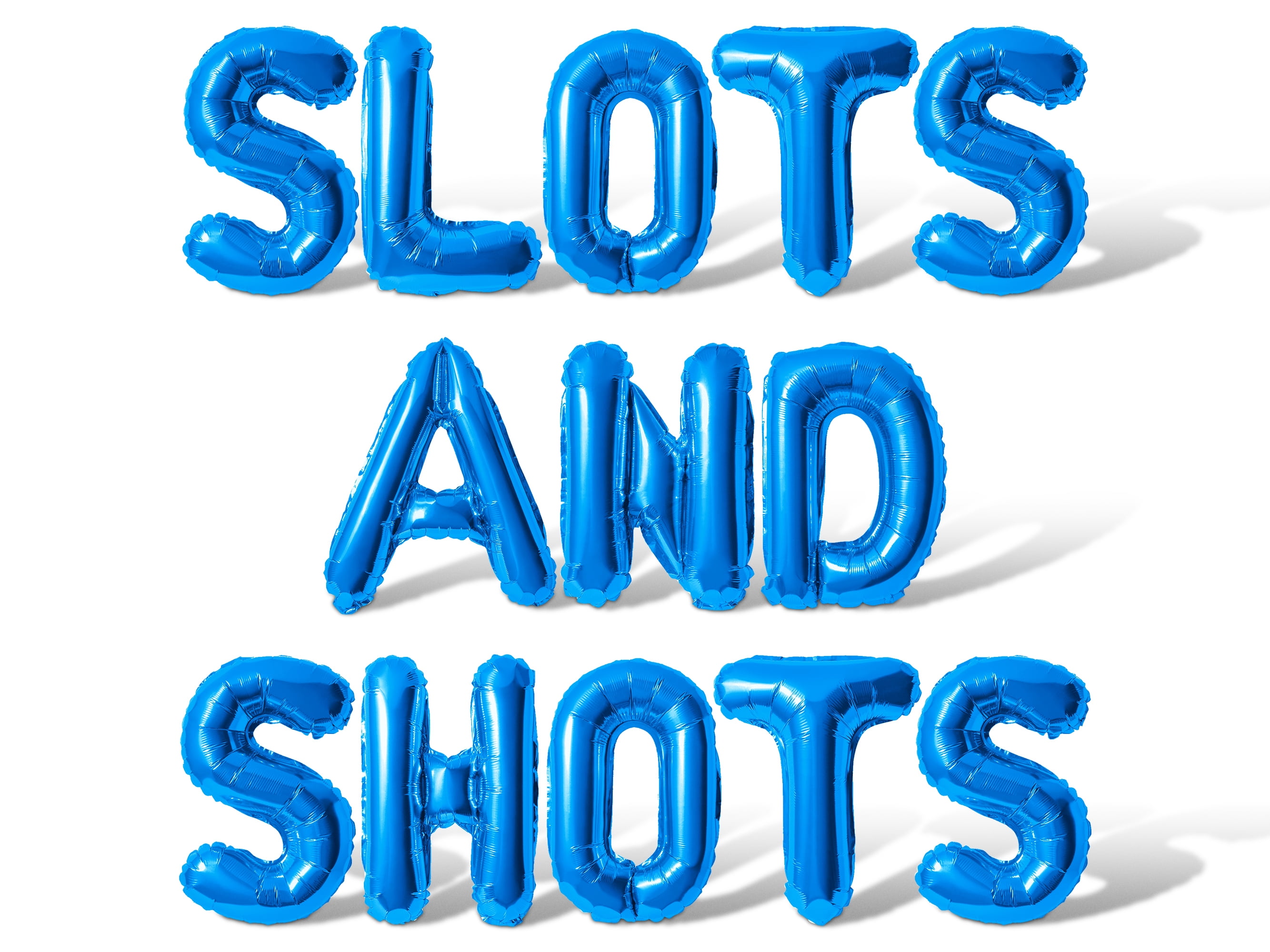 Letter Balloons - SLOTS AND SHOTS 16" Inch Alphabet Letters Foil Mylar ...