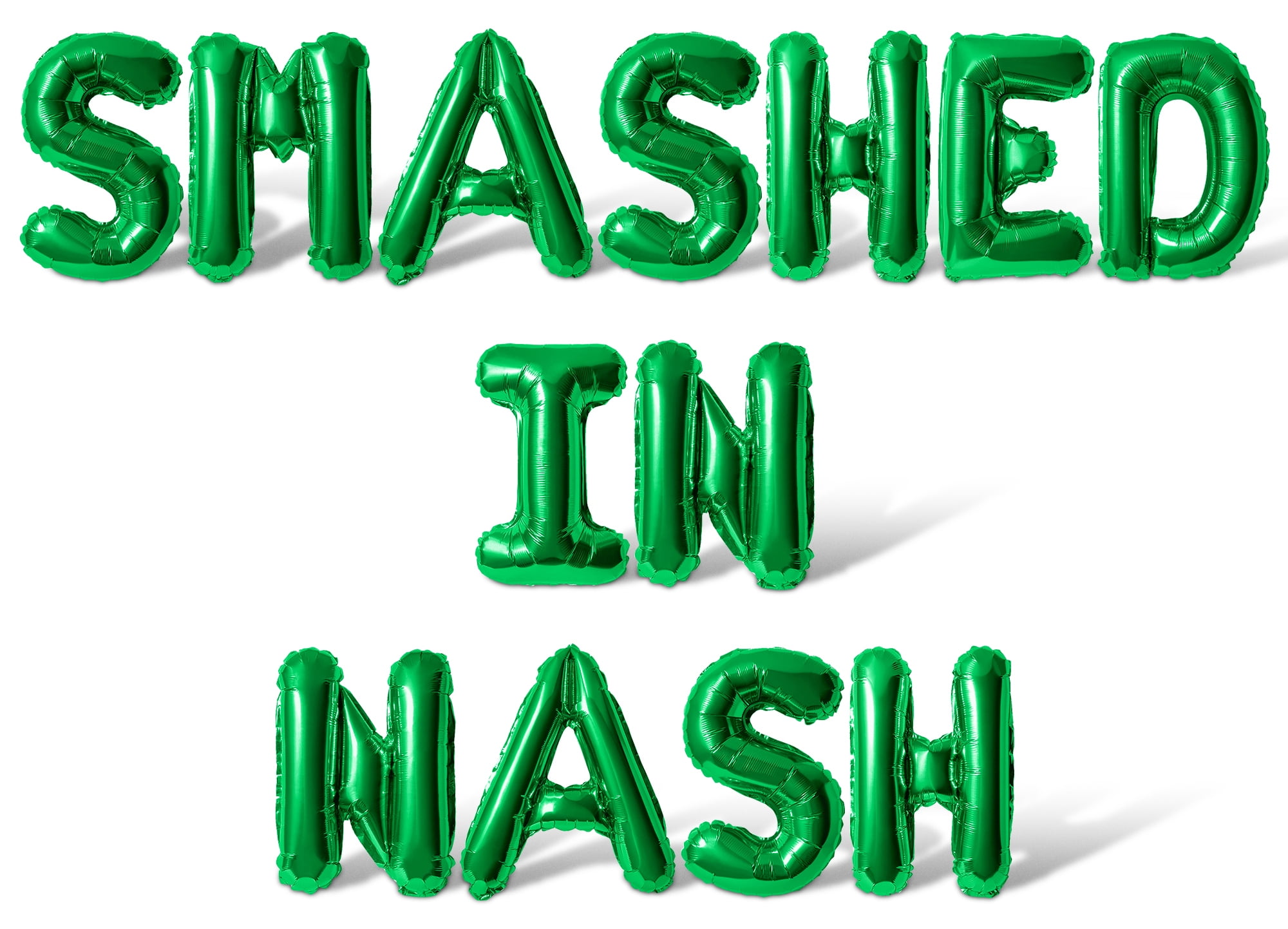 Letter Balloons - SMASHED IN NASH 16" Inch Alphabet Letters Foil Mylar ...