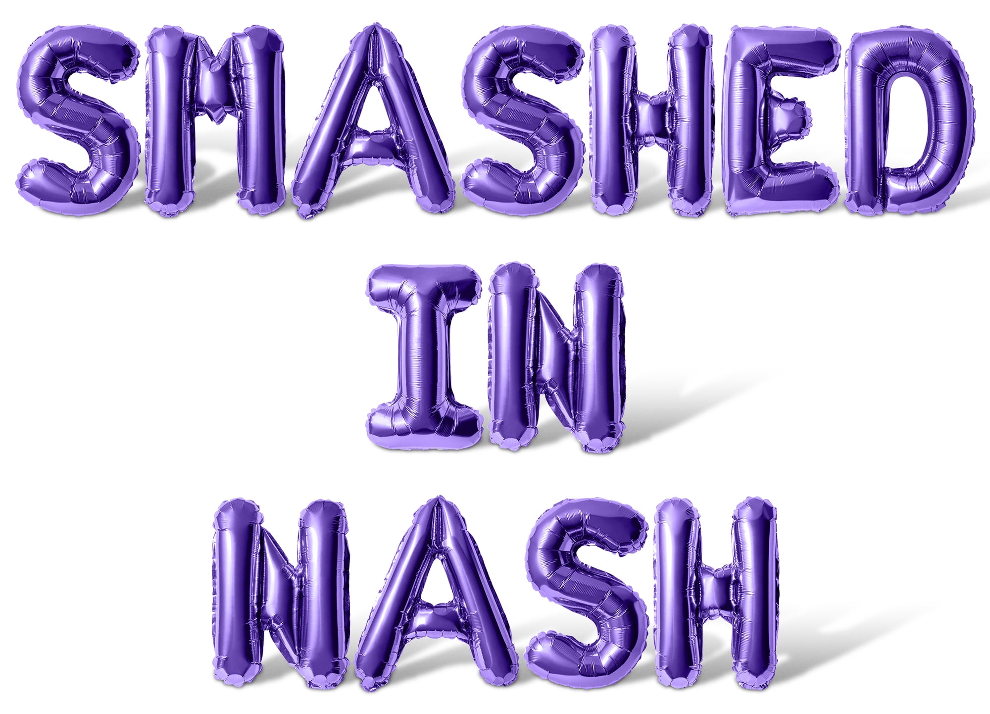 Letter Balloons - SMASHED IN NASH 16" Inch Alphabet Letters Foil Mylar ...