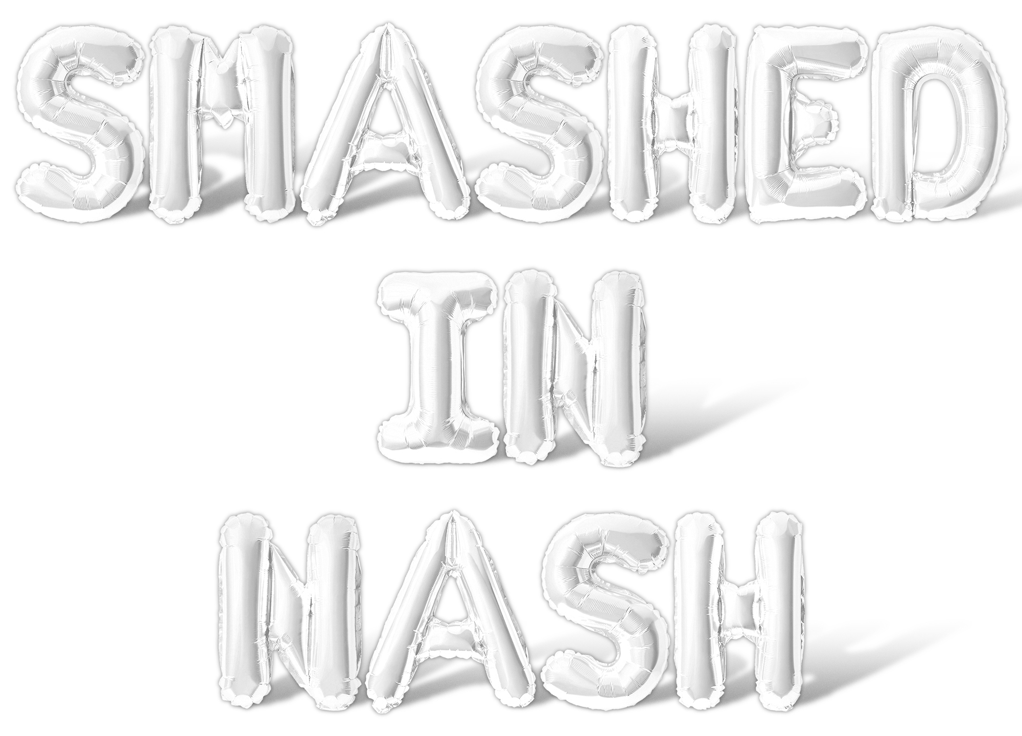 Letter Balloons - SMASHED IN NASH 16" Inch Alphabet Letters Foil Mylar ...