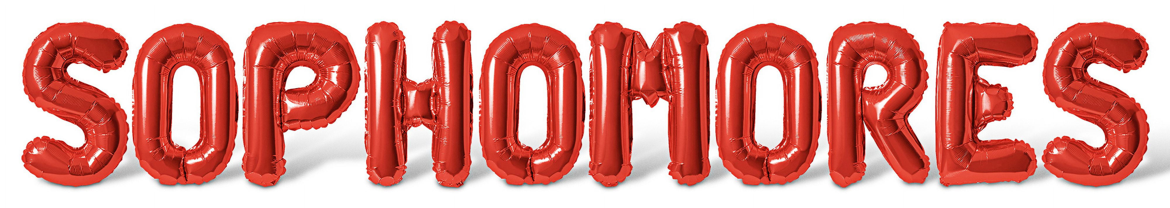 Letter Balloons - SOPHOMORES 16" Inch Alphabet Letters Foil Mylar ...