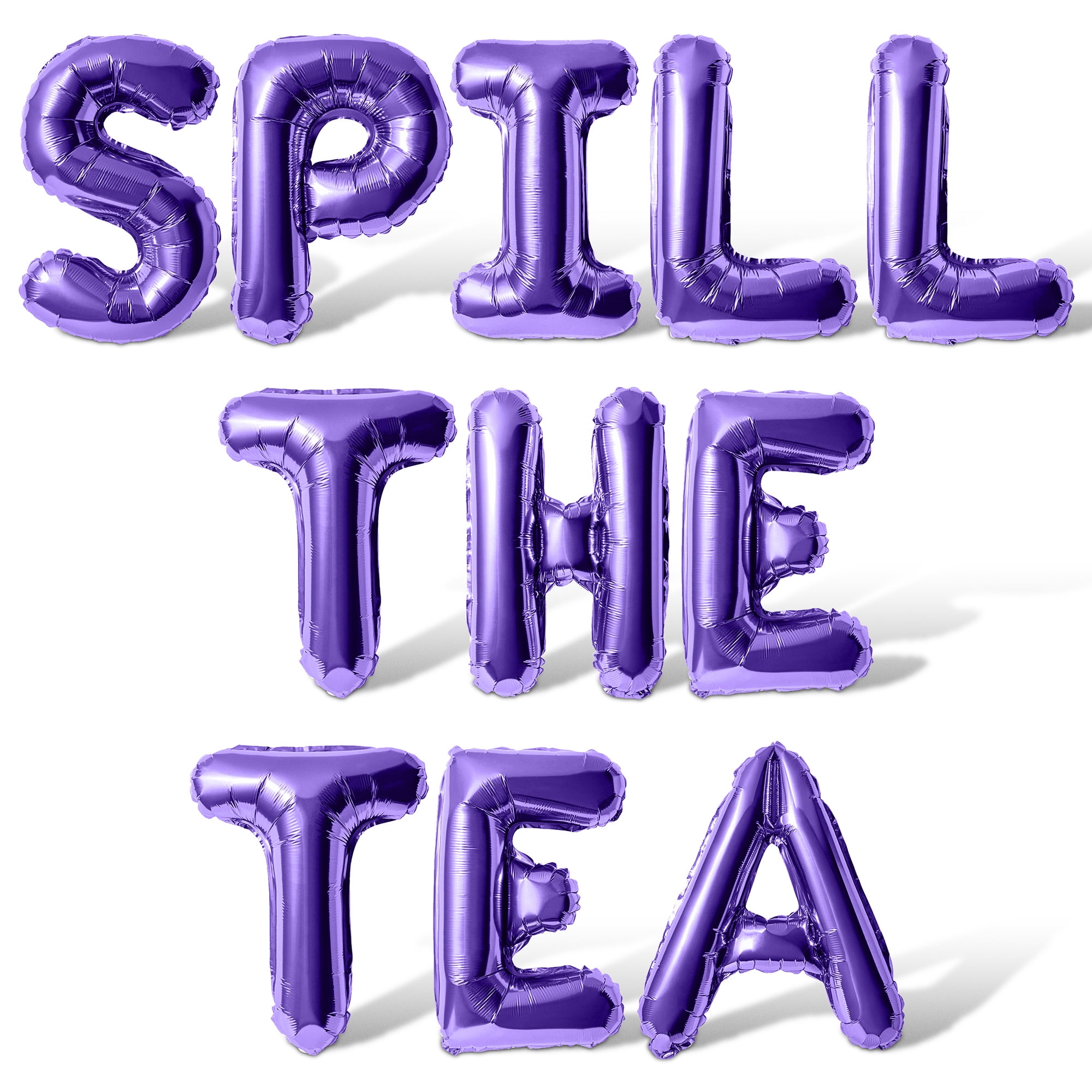 Letter Balloons - SPILL THE TEA 16" Inch Alphabet Letters Foil Mylar ...