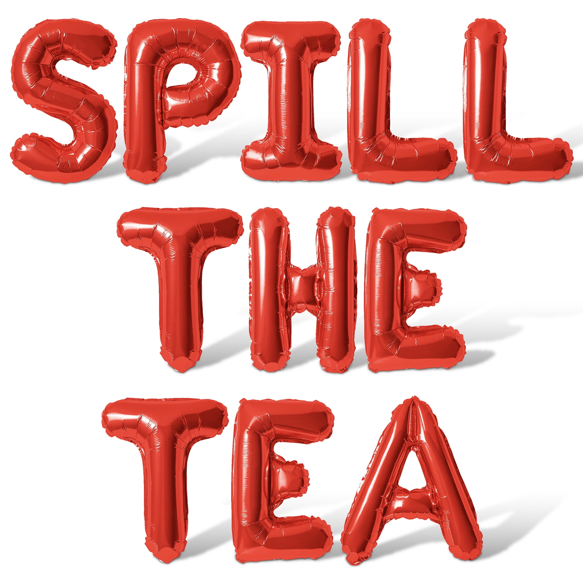 Letter Balloons - SPILL THE TEA 16" Inch Alphabet Letters Foil Mylar ...