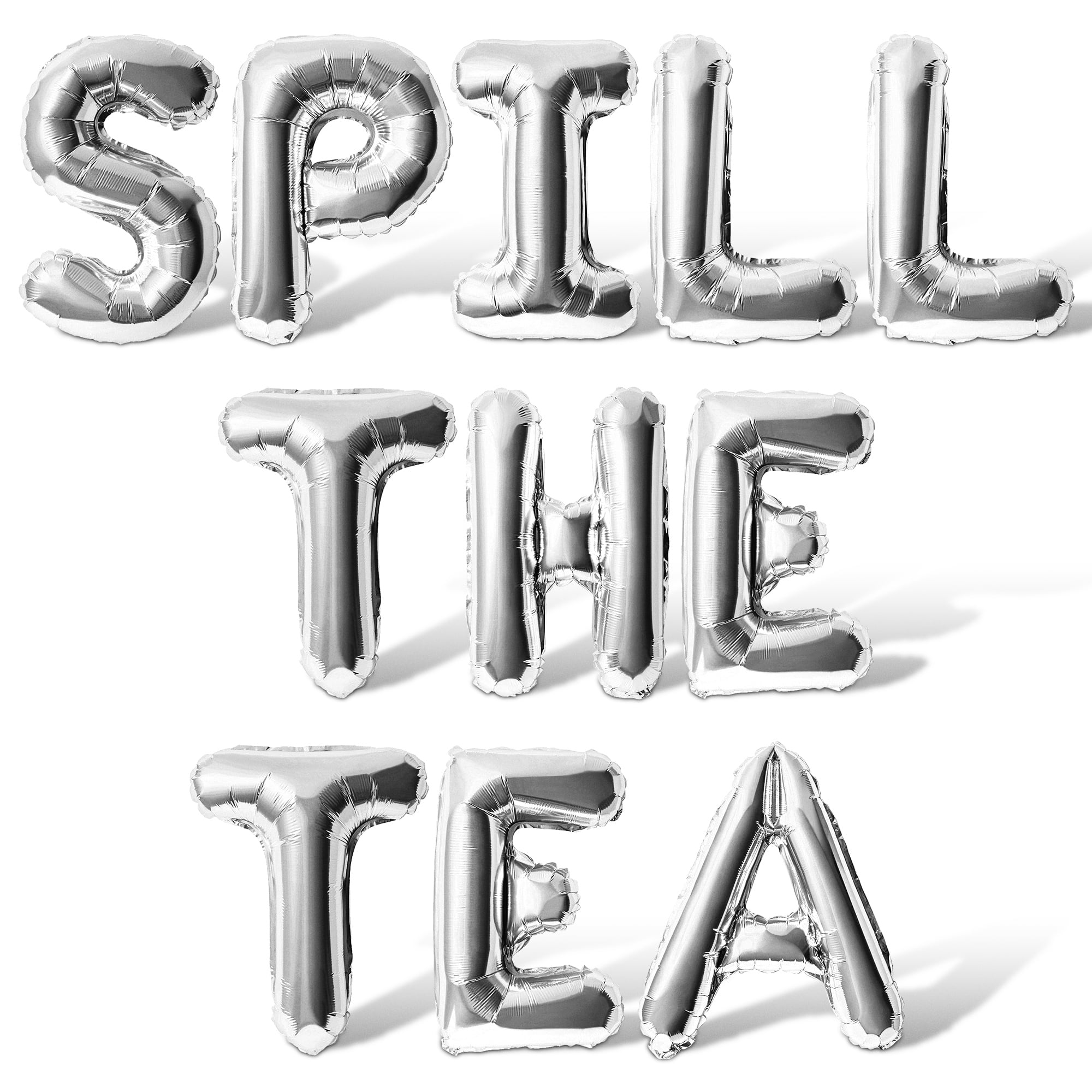 Letter Balloons - SPILL THE TEA 16" Inch Alphabet Letters Foil Mylar ...