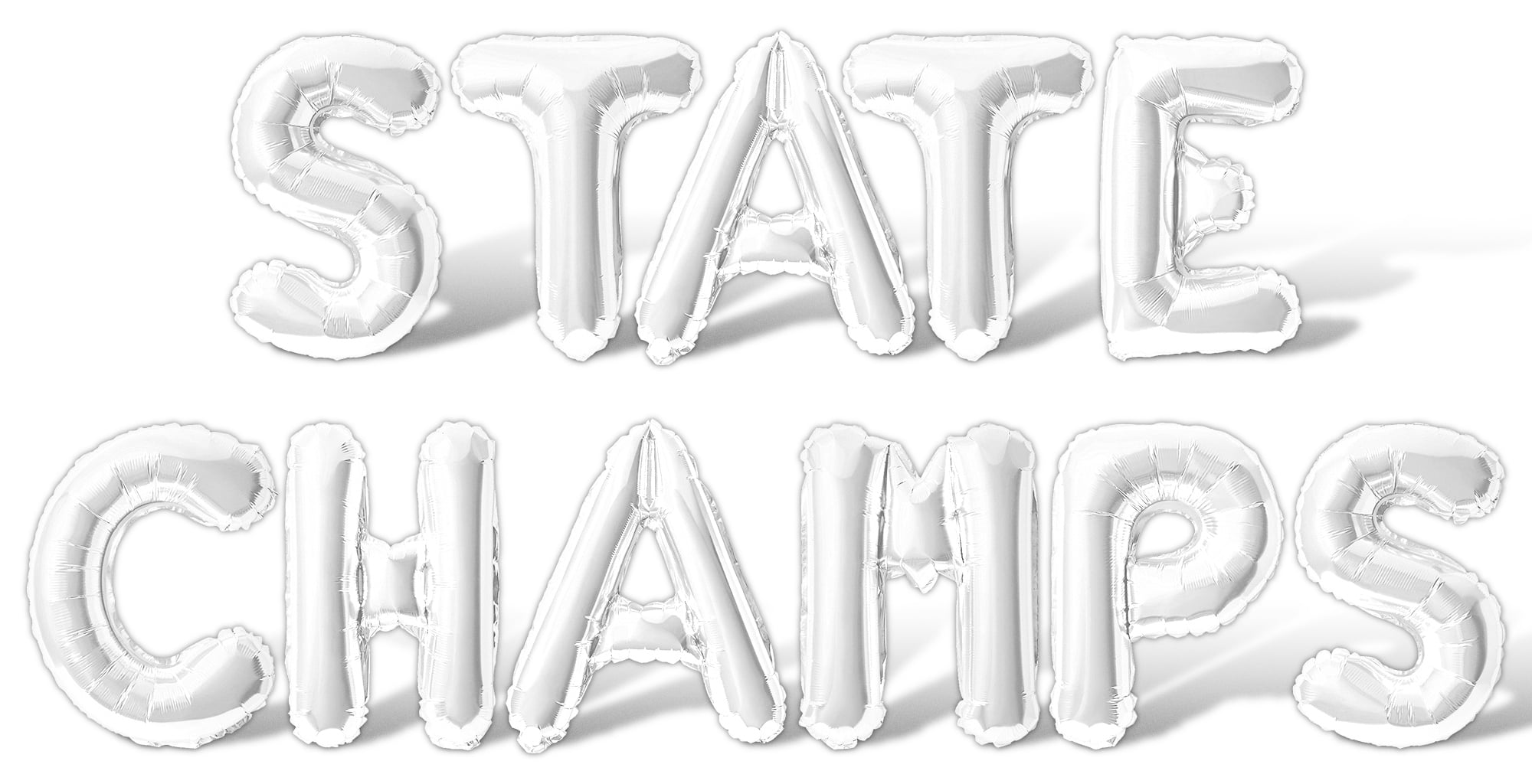 Letter Balloons - STATE CHAMPS 16" Inch Alphabet Letters Foil Mylar ...