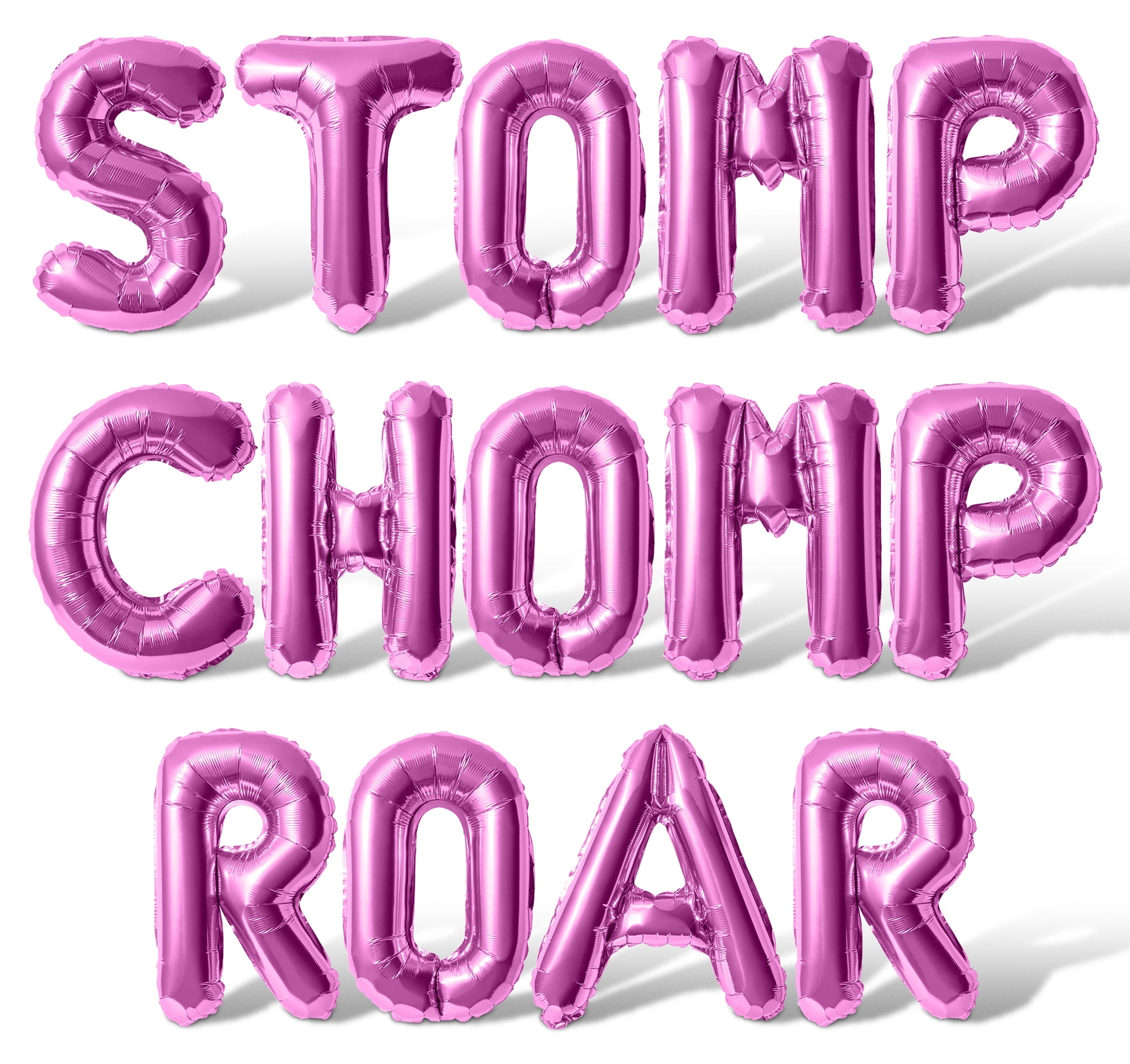 Letter Balloons - STOMP CHOMP ROAR 16" Inch Alphabet Letters Foil Mylar ...