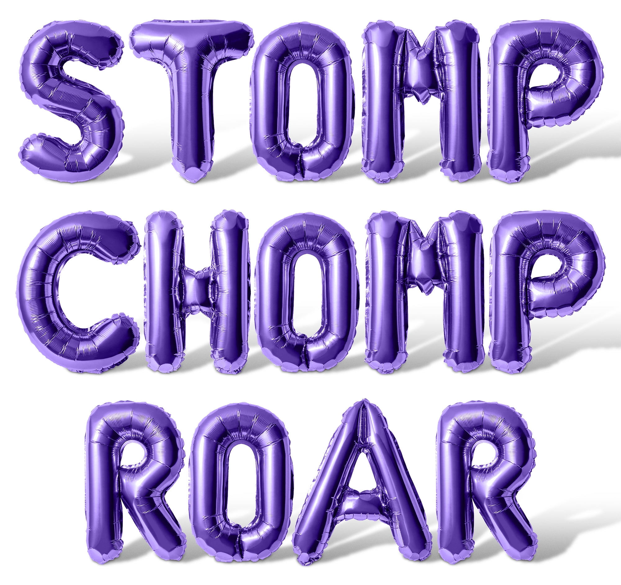 Letter Balloons - STOMP CHOMP ROAR 16" Inch Alphabet Letters Foil Mylar ...