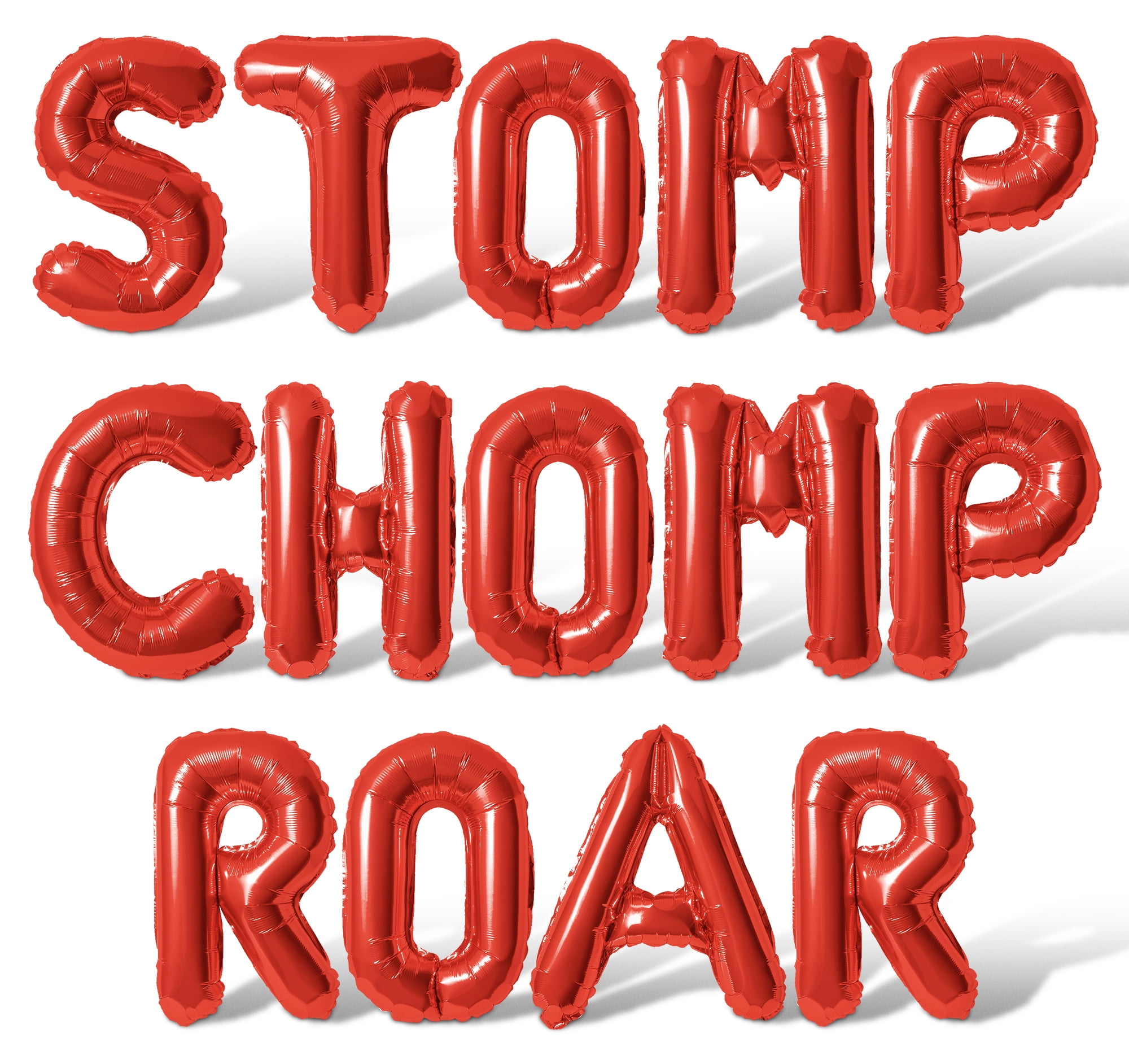 Letter Balloons - STOMP CHOMP ROAR 16" Inch Alphabet Letters Foil Mylar ...