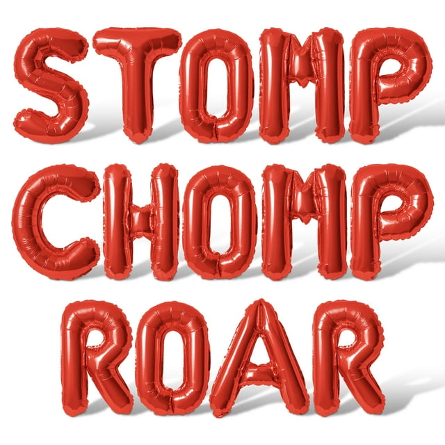 Letter Balloons - STOMP CHOMP ROAR 16" Inch Alphabet Letters Foil Mylar ...