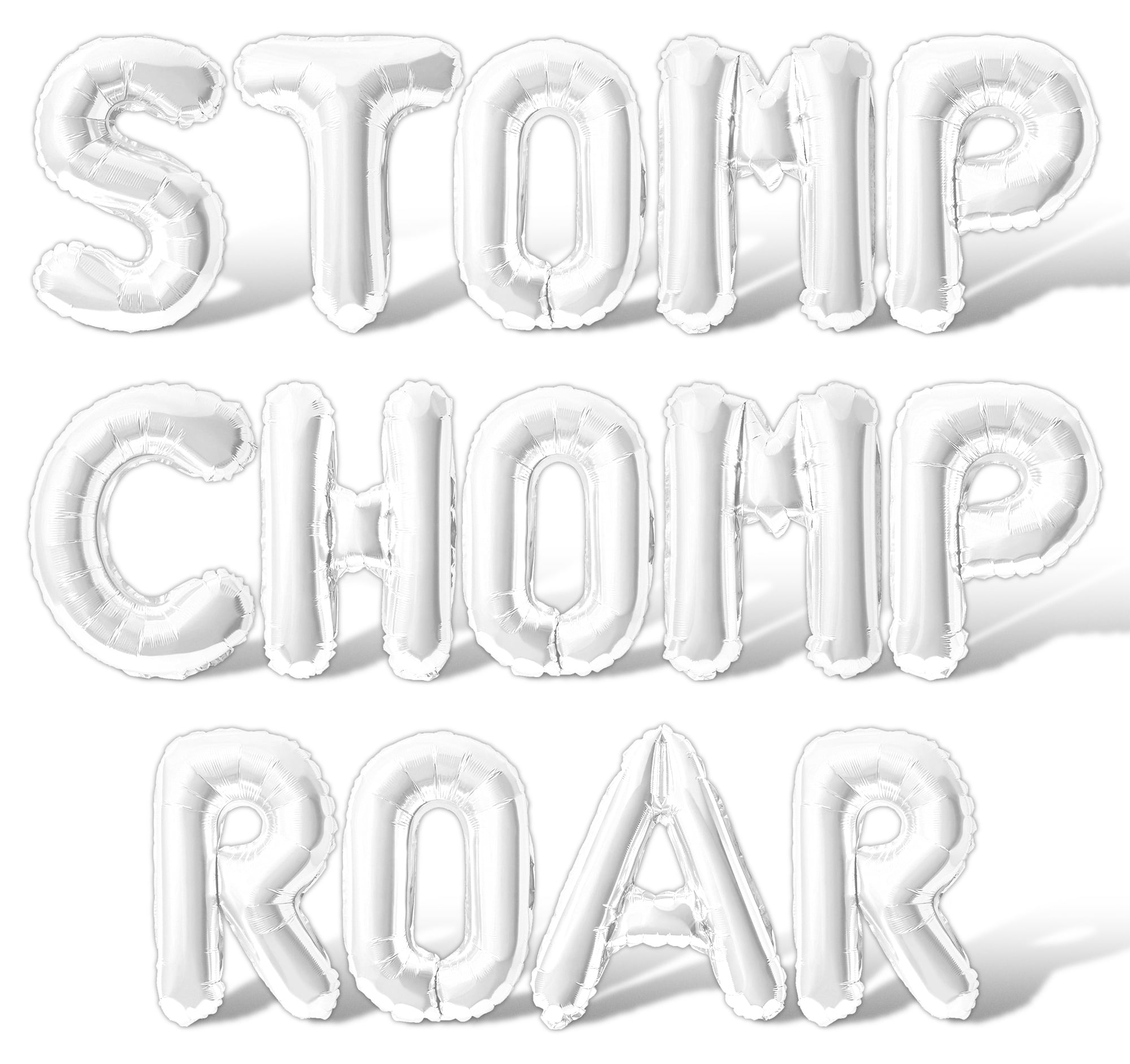 Letter Balloons - STOMP CHOMP ROAR 16" Inch Alphabet Letters Foil Mylar ...