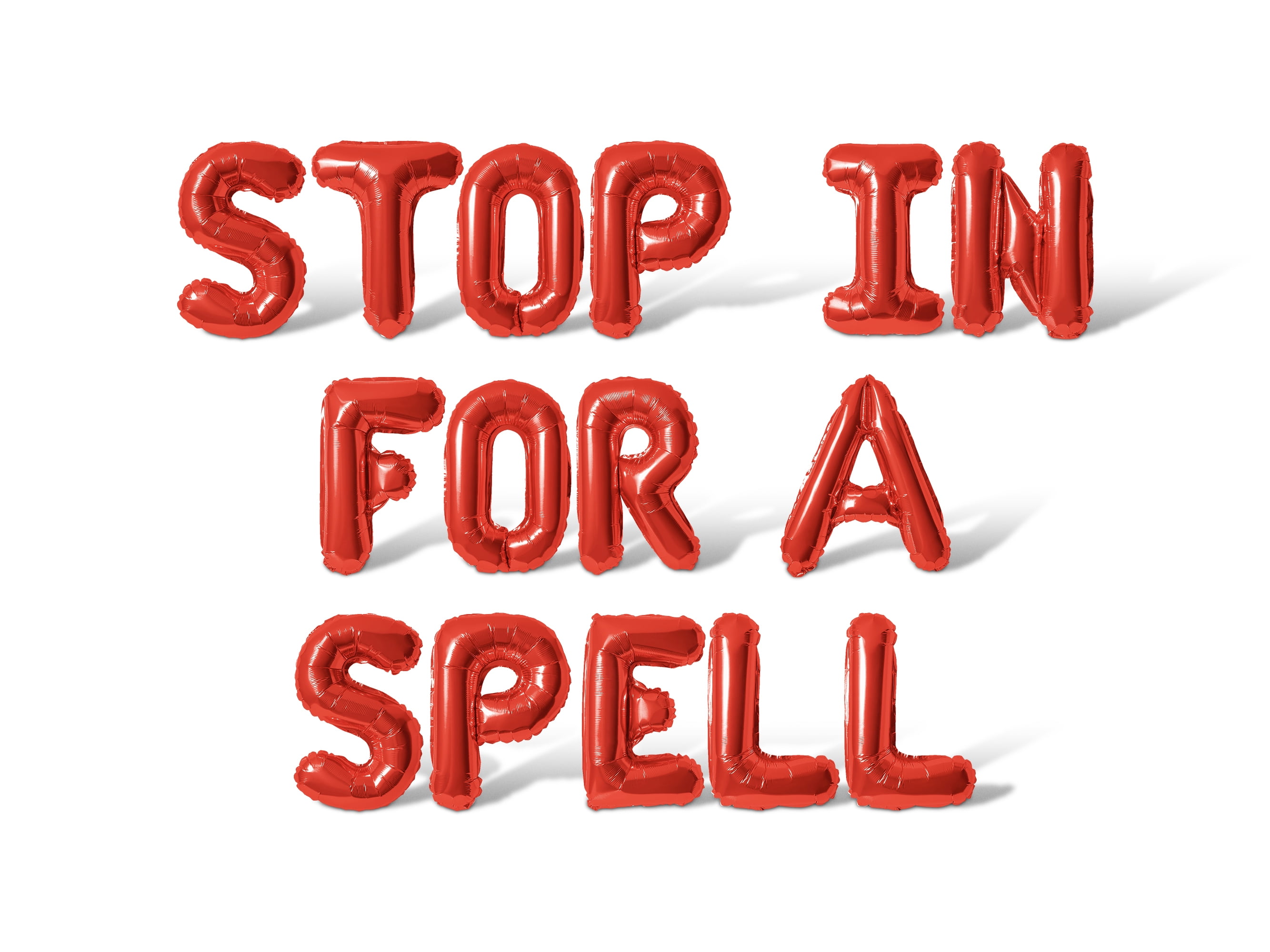 Letter Balloons - STOP IN FOR A SPELL 16" Inch Alphabet Letters Foil ...
