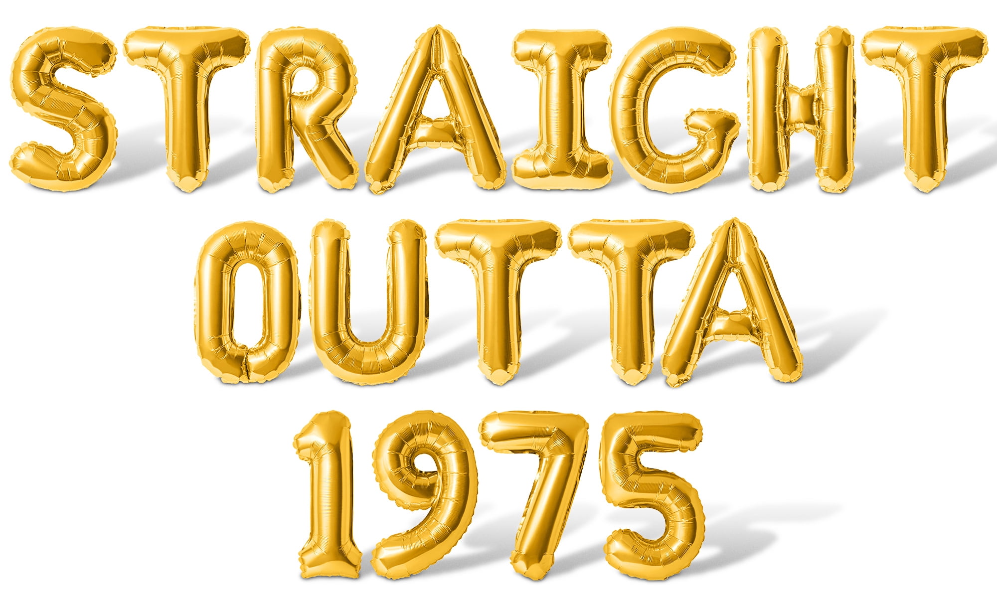 Letter Balloons - STRAIGHT OUTTA 1975 16" Inch Alphabet Letters Foil ...