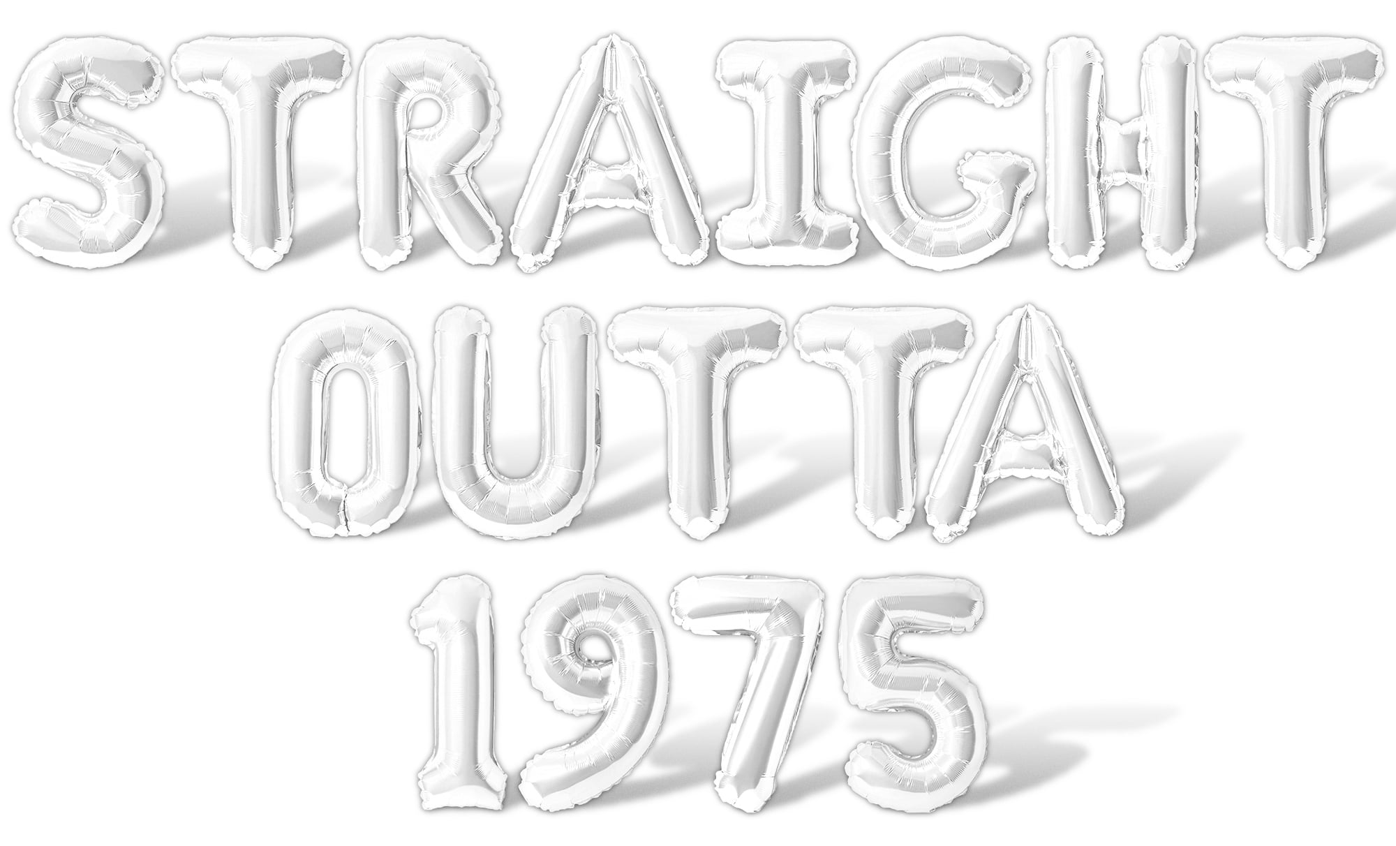 Letter Balloons - STRAIGHT OUTTA 1975 16" Inch Alphabet Letters Foil ...
