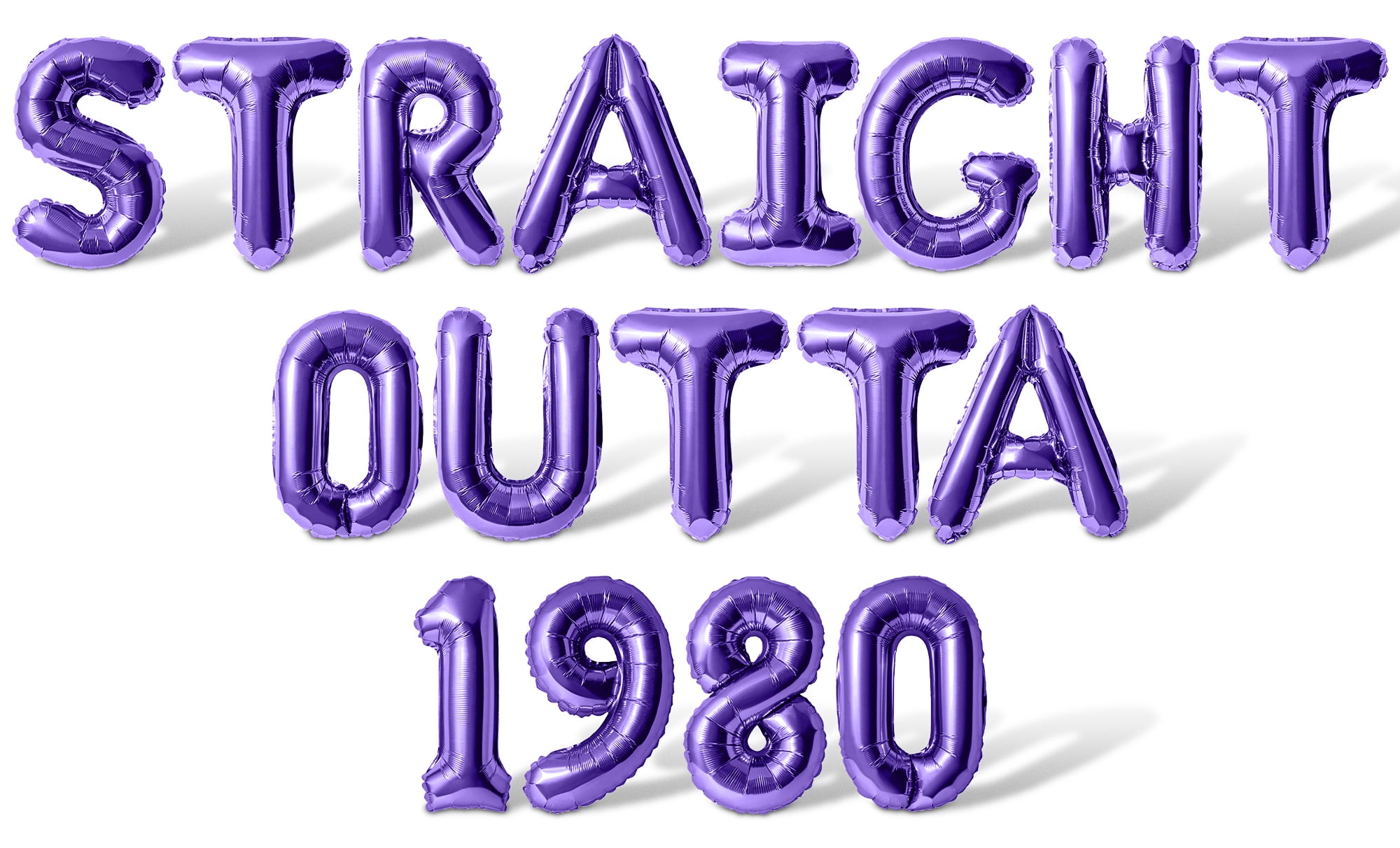 Letter Balloons - STRAIGHT OUTTA 1980 16" Inch Alphabet Letters Foil ...