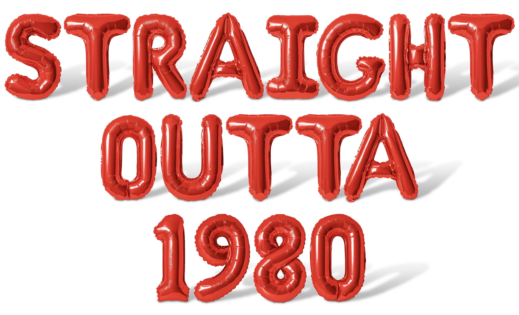 Letter Balloons - STRAIGHT OUTTA 1980 16" Inch Alphabet Letters Foil ...