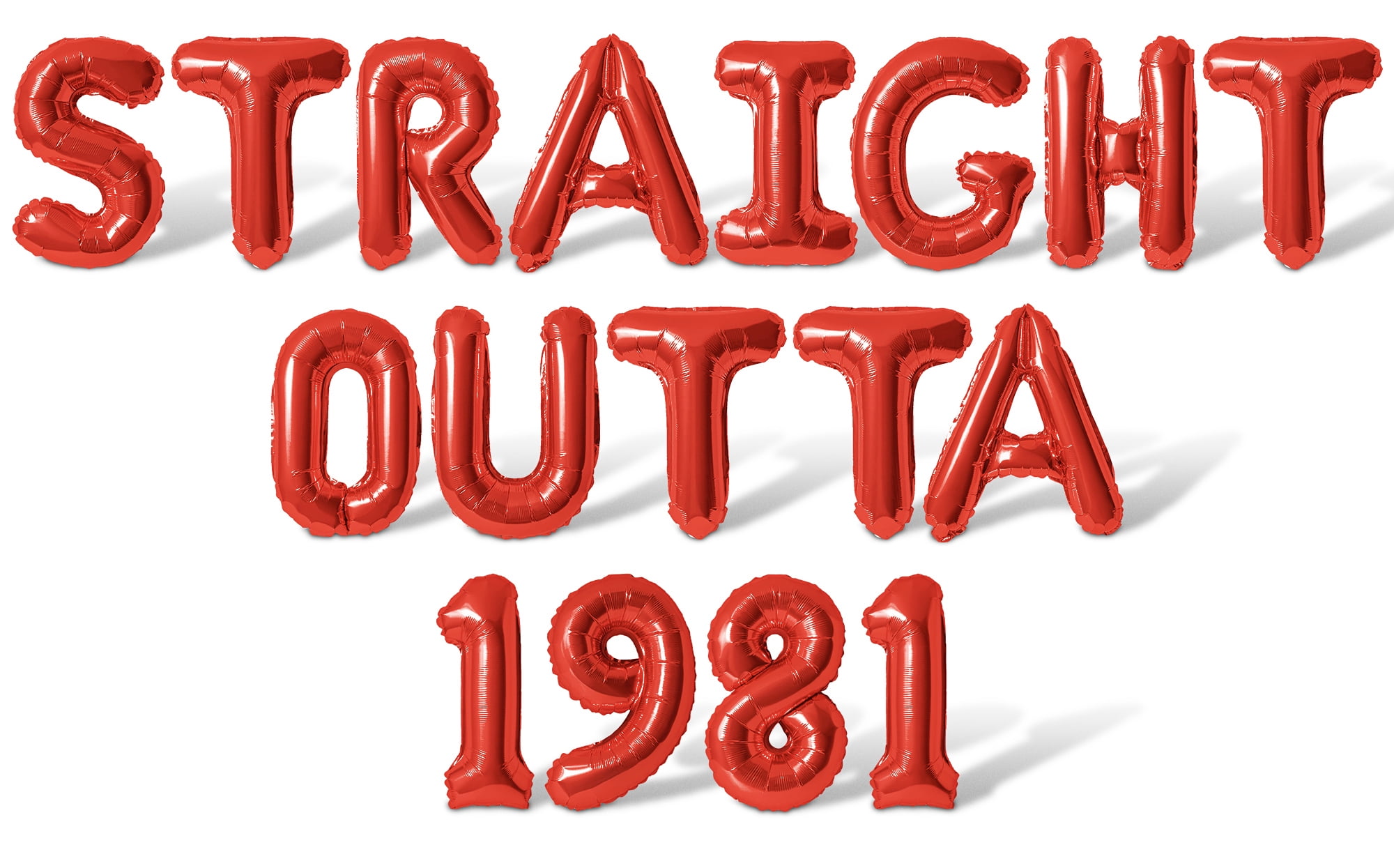 Letter Balloons - STRAIGHT OUTTA 1981 16" Inch Alphabet Letters Foil ...