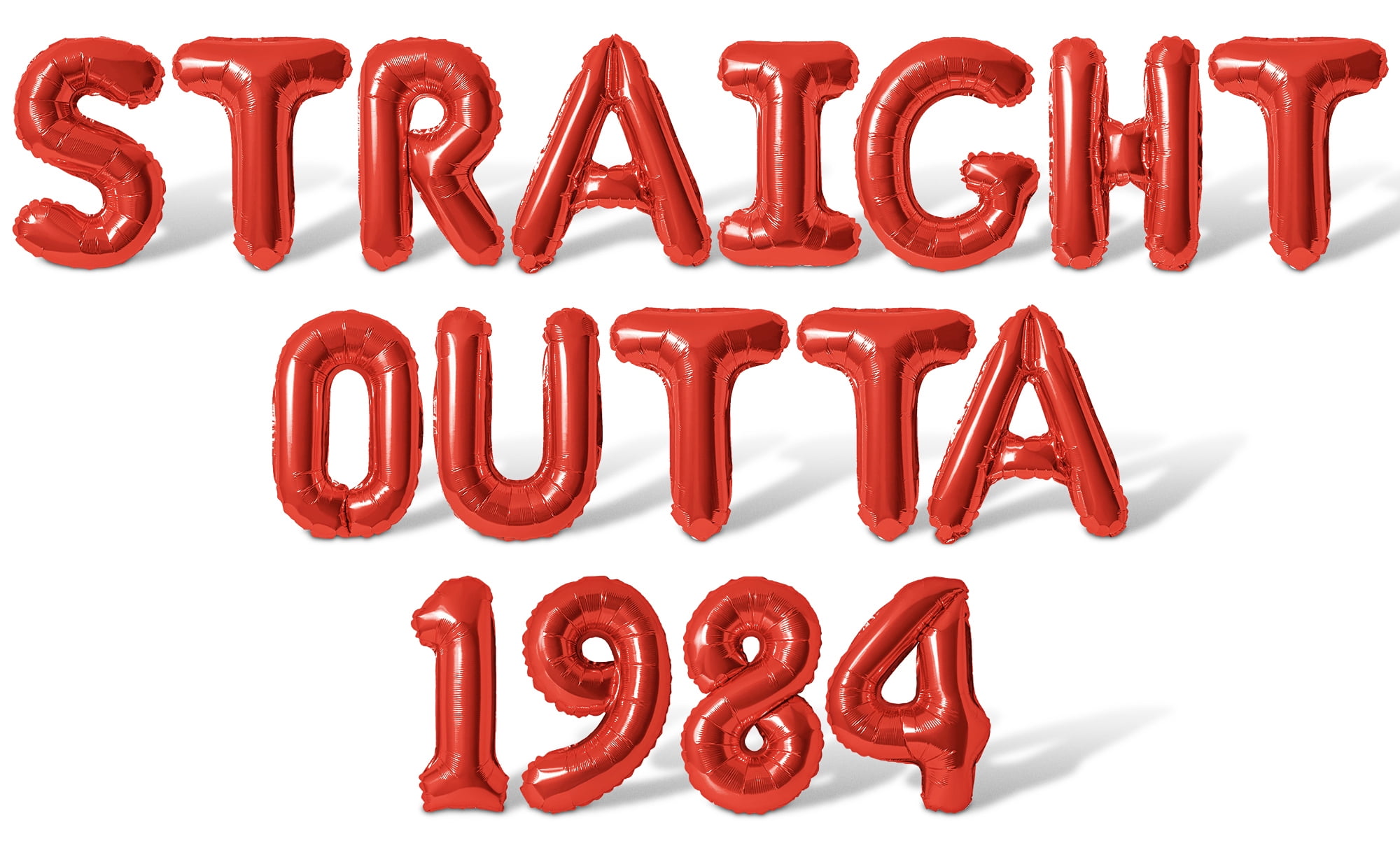 Letter Balloons - STRAIGHT OUTTA 1984 16" Inch Alphabet Letters Foil ...
