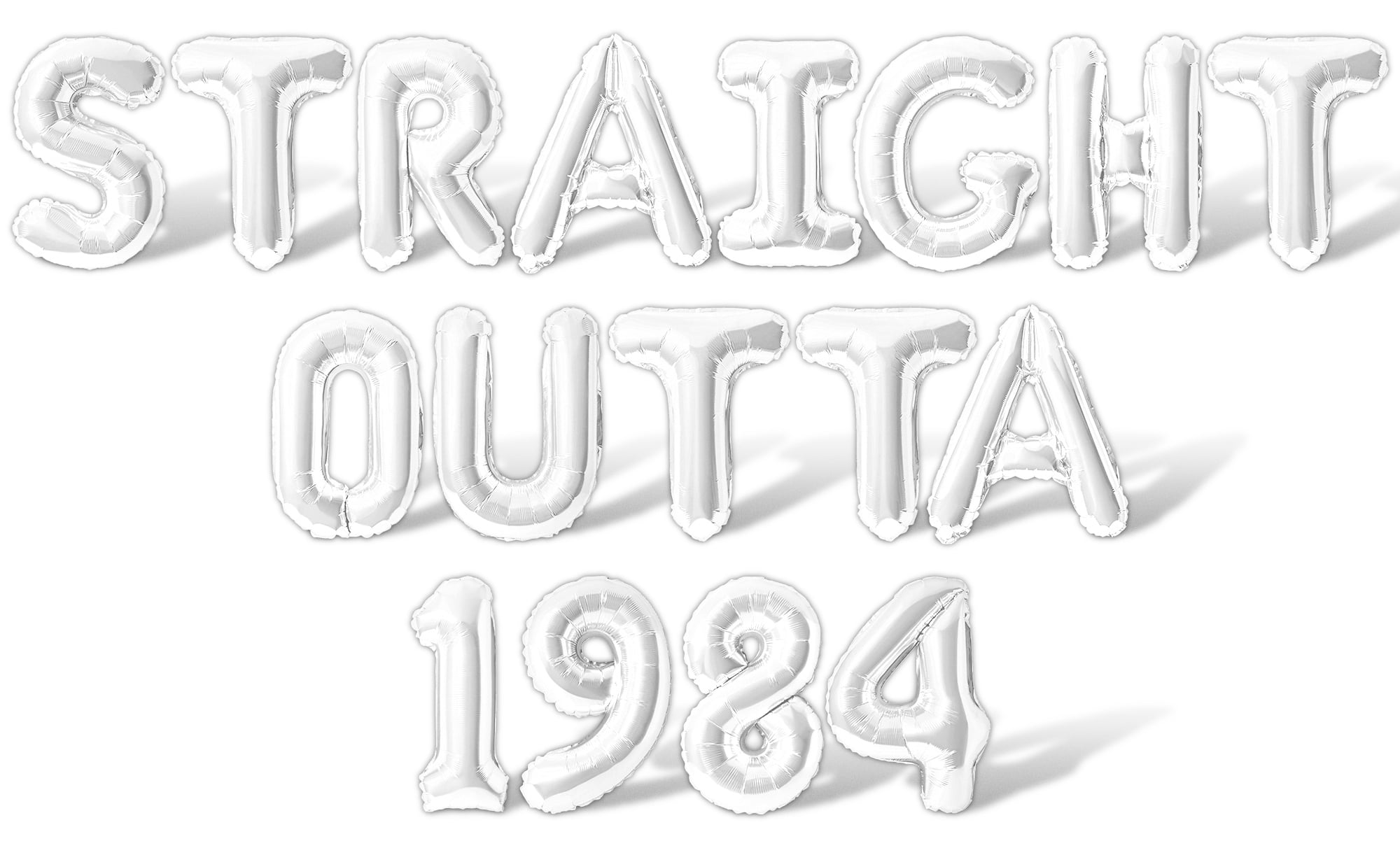 Letter Balloons - STRAIGHT OUTTA 1984 16" Inch Alphabet Letters Foil ...