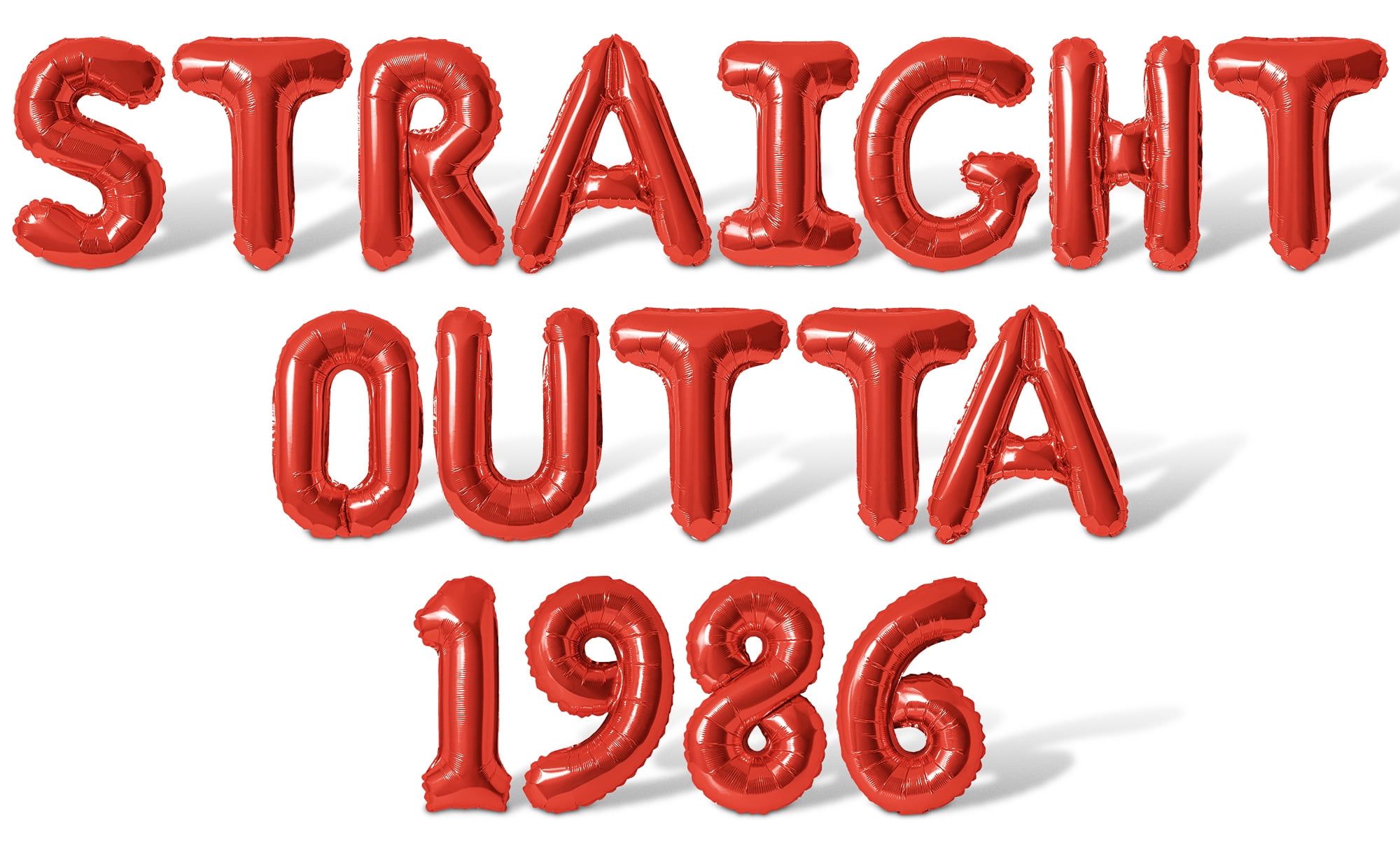 Letter Balloons - STRAIGHT OUTTA 1986 16" Inch Alphabet Letters Foil ...