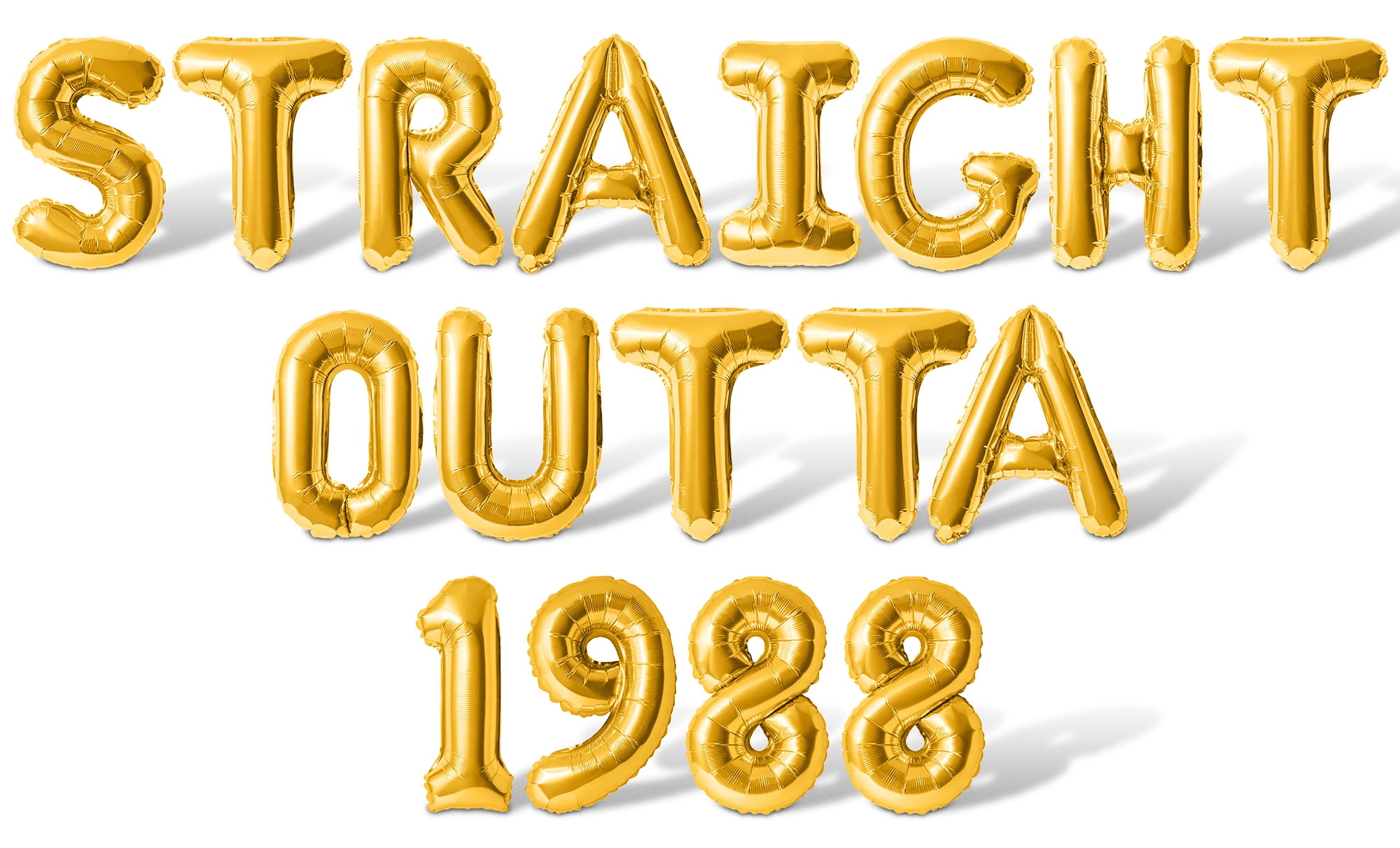 Letter Balloons - STRAIGHT OUTTA 1988 16" Inch Alphabet Letters Foil ...