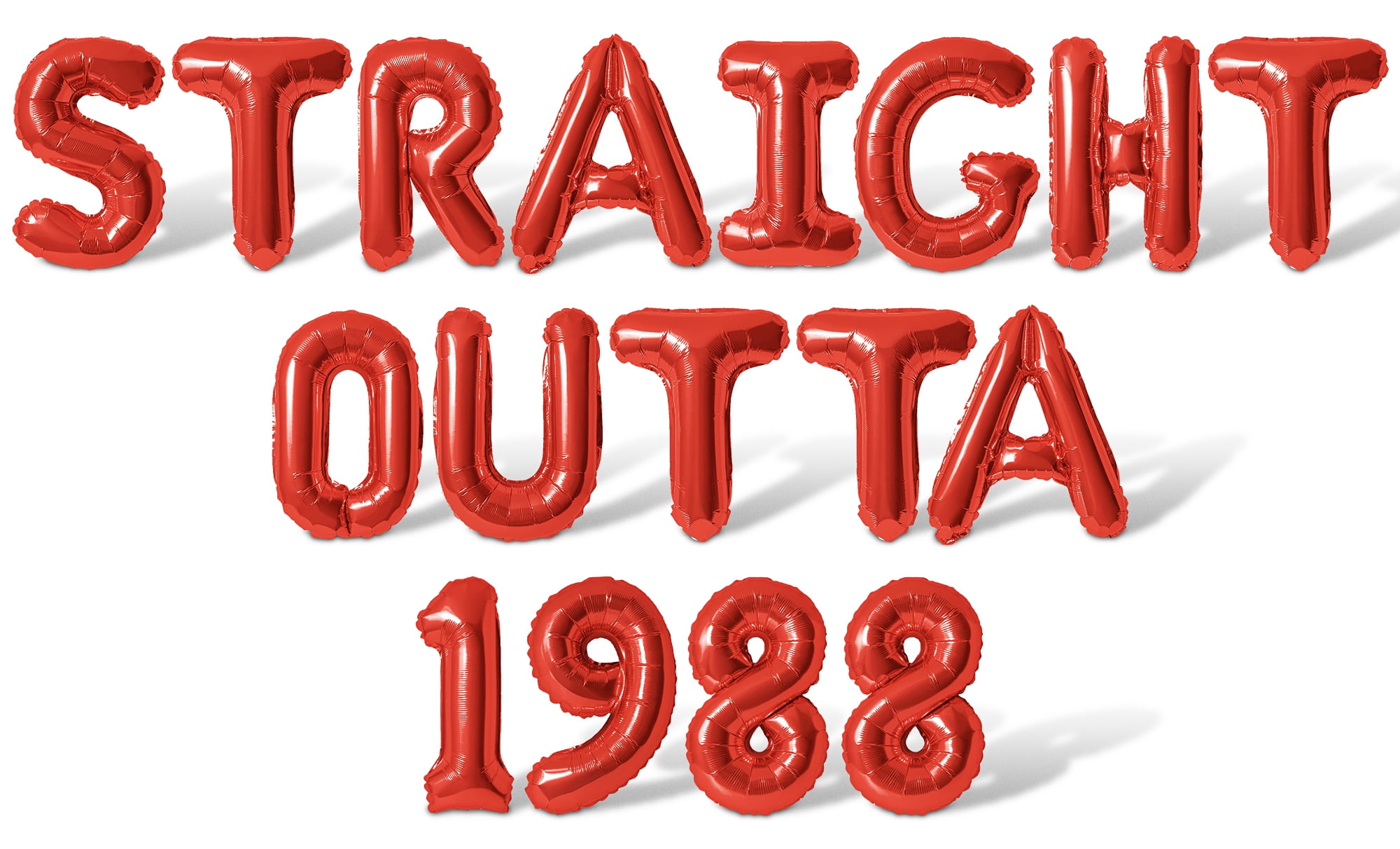 Letter Balloons - STRAIGHT OUTTA 1988 16" Inch Alphabet Letters Foil ...