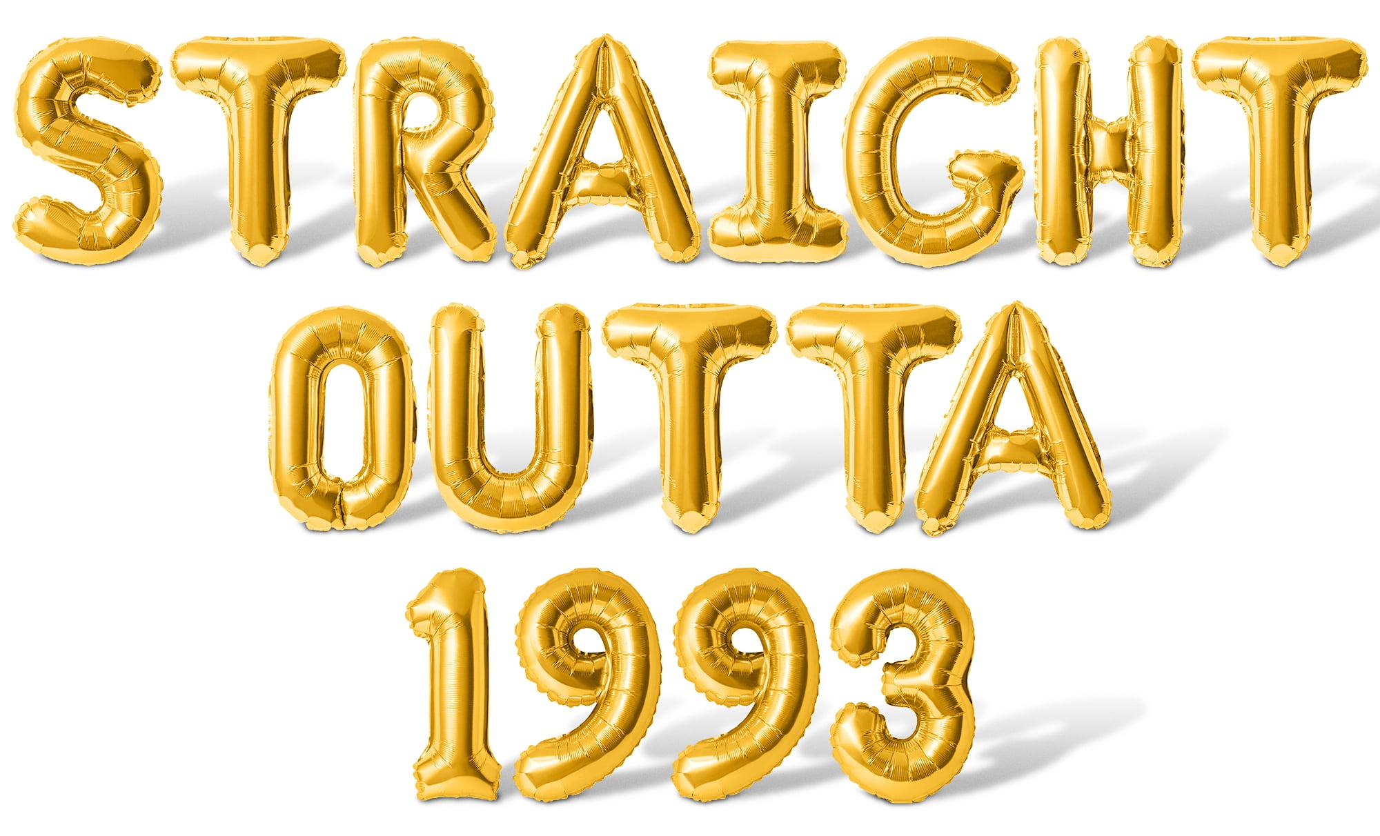 Letter Balloons - STRAIGHT OUTTA 1993 16" Inch Alphabet Letters Foil ...
