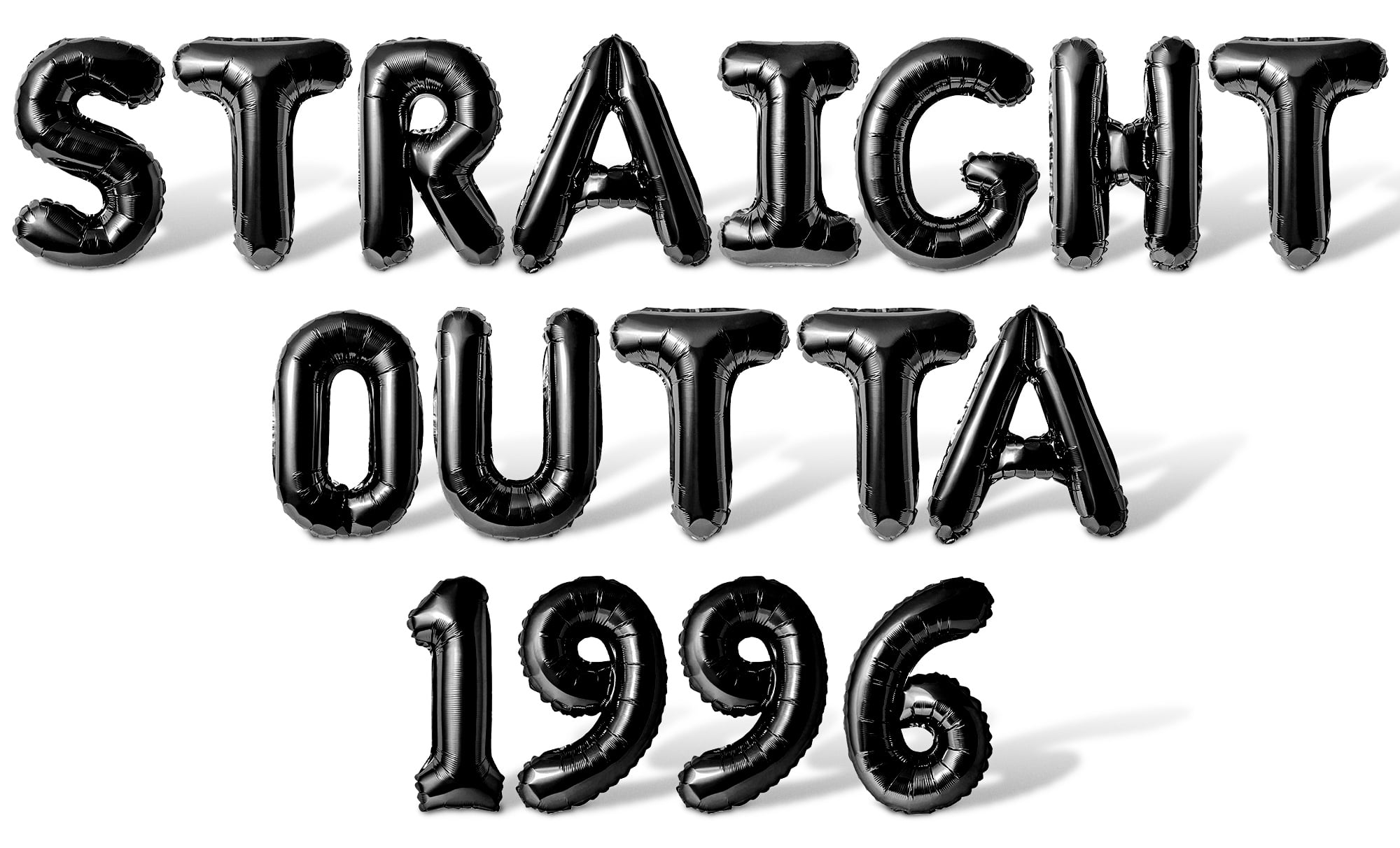 Letter Balloons - STRAIGHT OUTTA 1996 16" Inch Alphabet Letters Foil ...