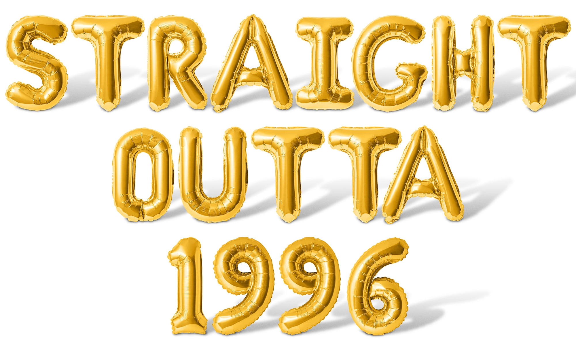 Letter Balloons - STRAIGHT OUTTA 1996 16" Inch Alphabet Letters Foil ...