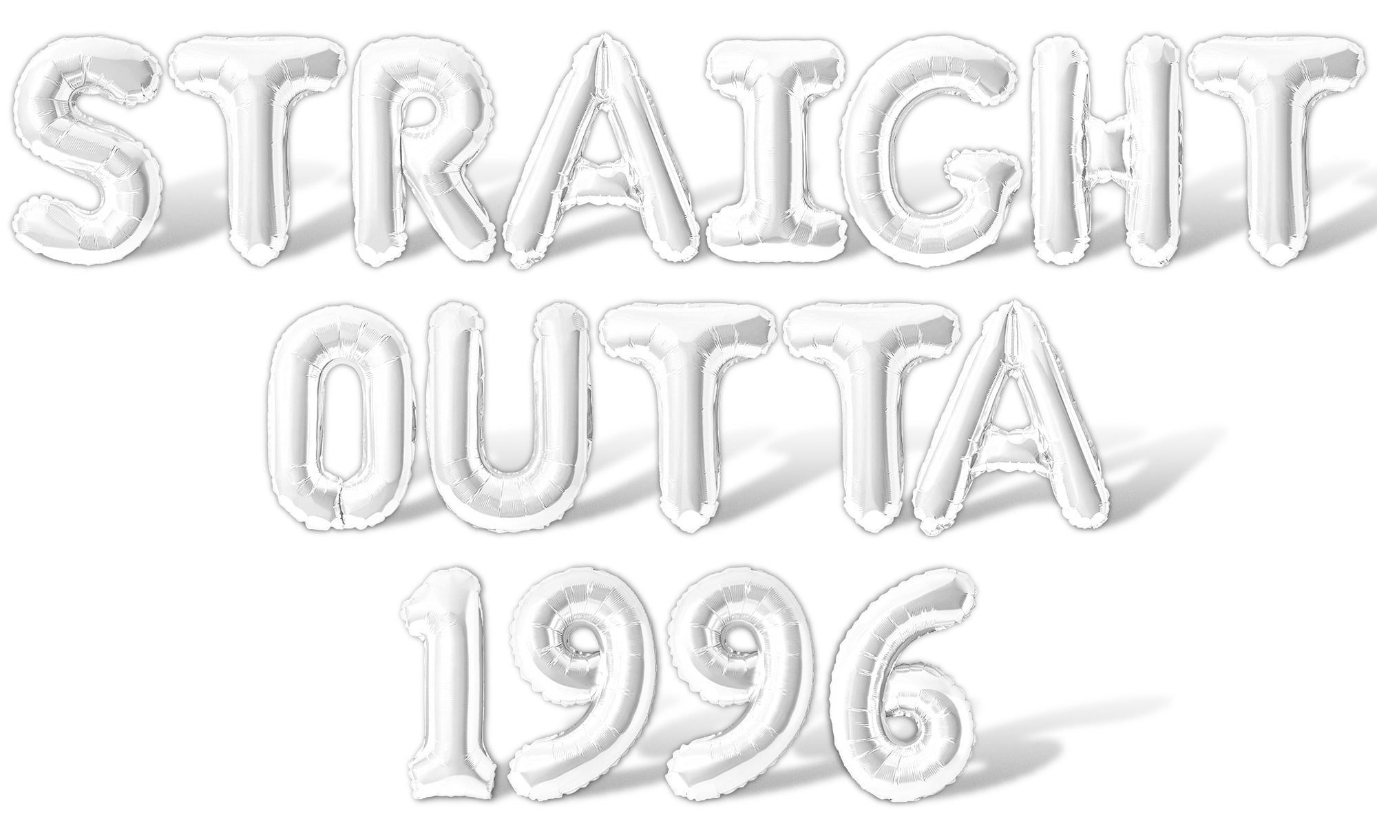 Letter Balloons - STRAIGHT OUTTA 1996 16" Inch Alphabet Letters Foil ...