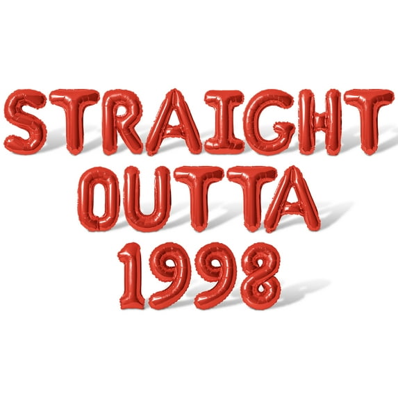 Letter Balloons - STRAIGHT OUTTA 1998 16" Inch Alphabet Letters Foil ...