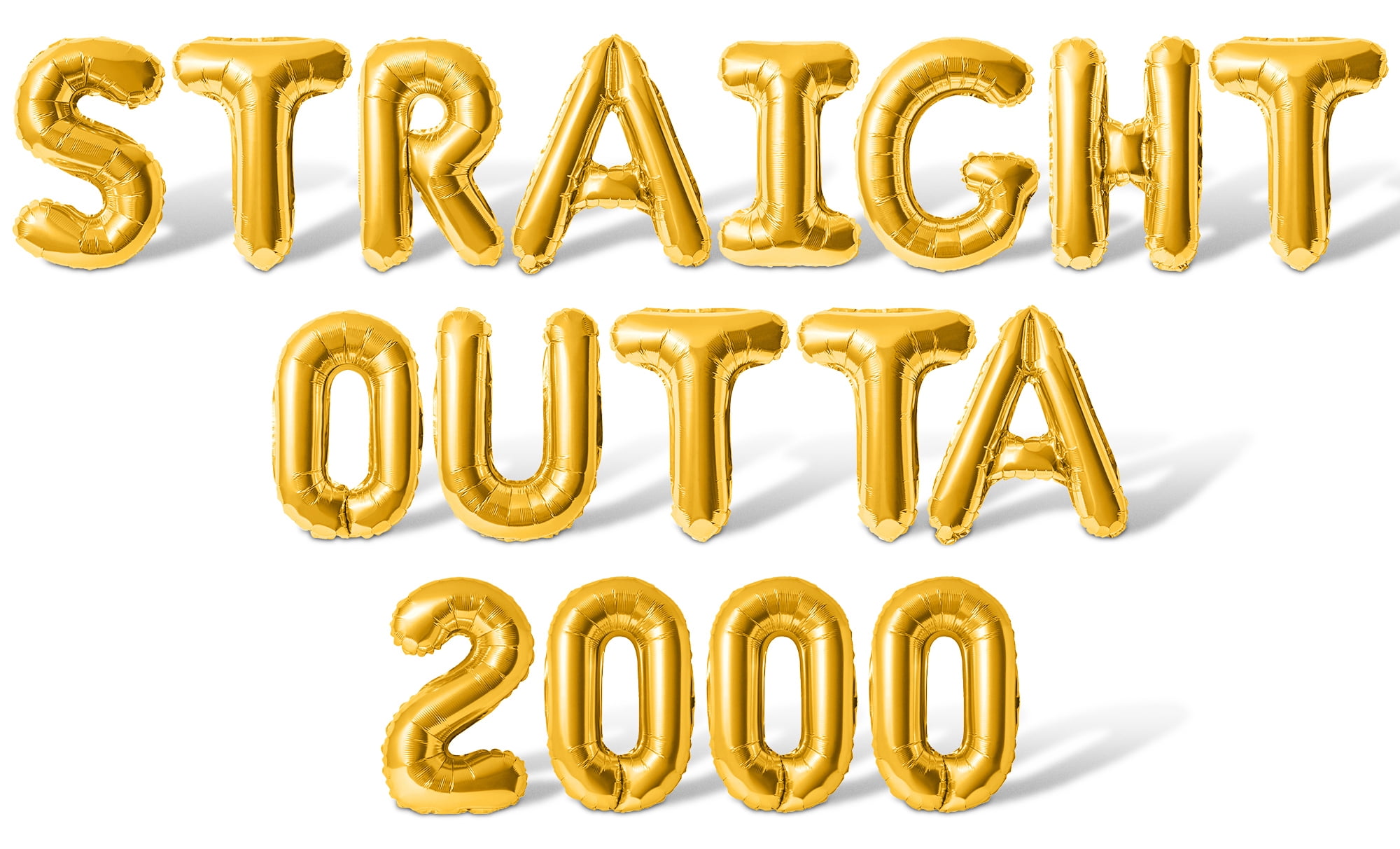 Letter Balloons - STRAIGHT OUTTA 2000 16" Inch Alphabet Letters Foil ...