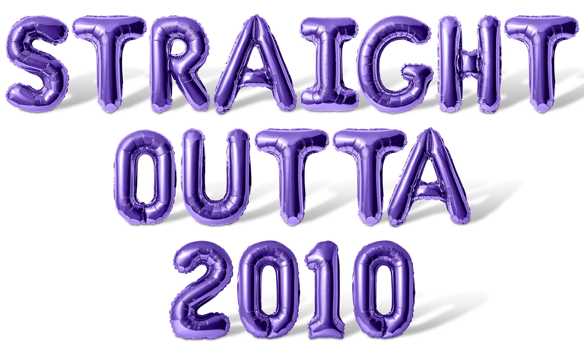 Letter Balloons - STRAIGHT OUTTA 2010 16" Inch Alphabet Letters Foil ...