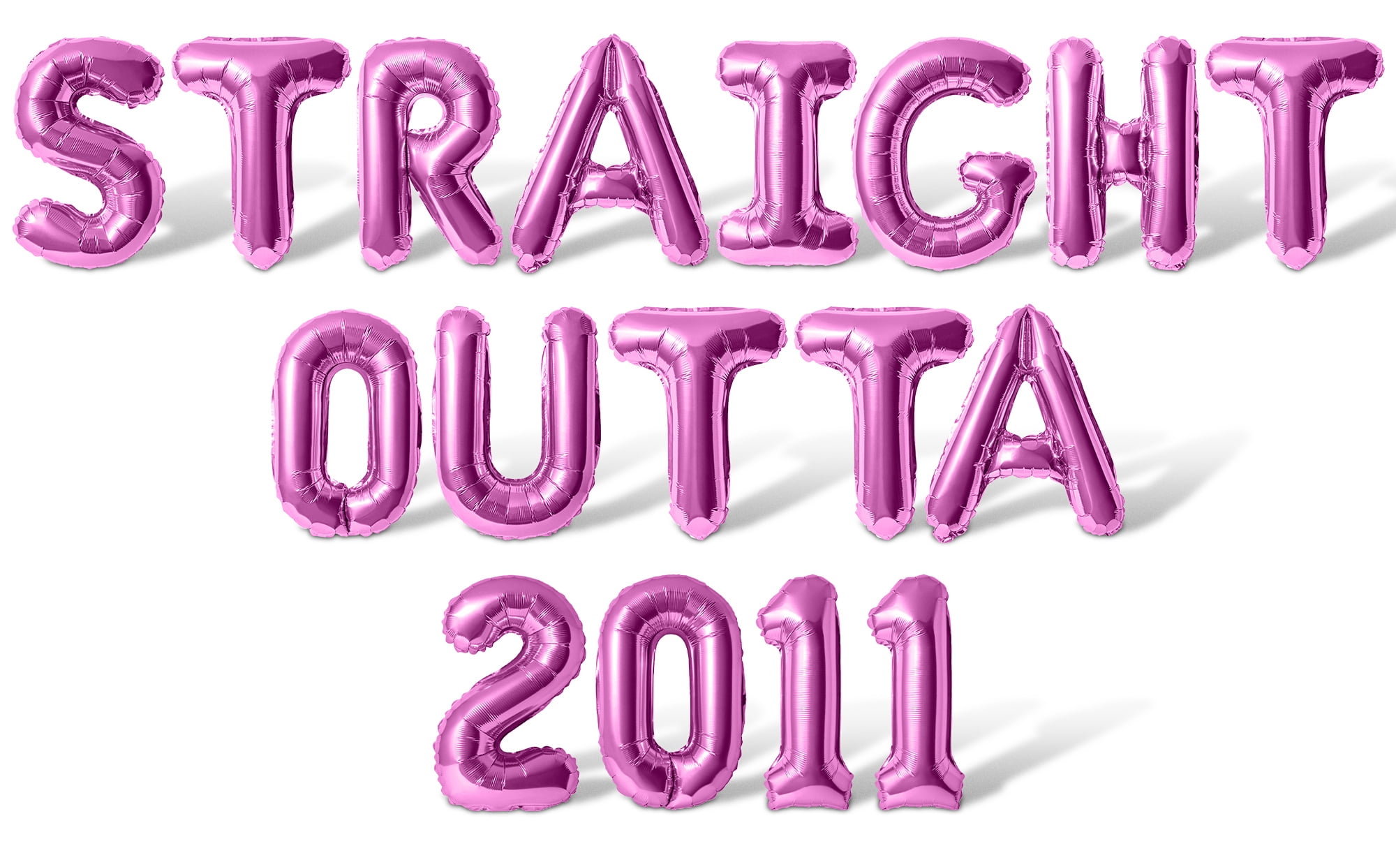 Letter Balloons - STRAIGHT OUTTA 2011 16" Inch Alphabet Letters Foil ...