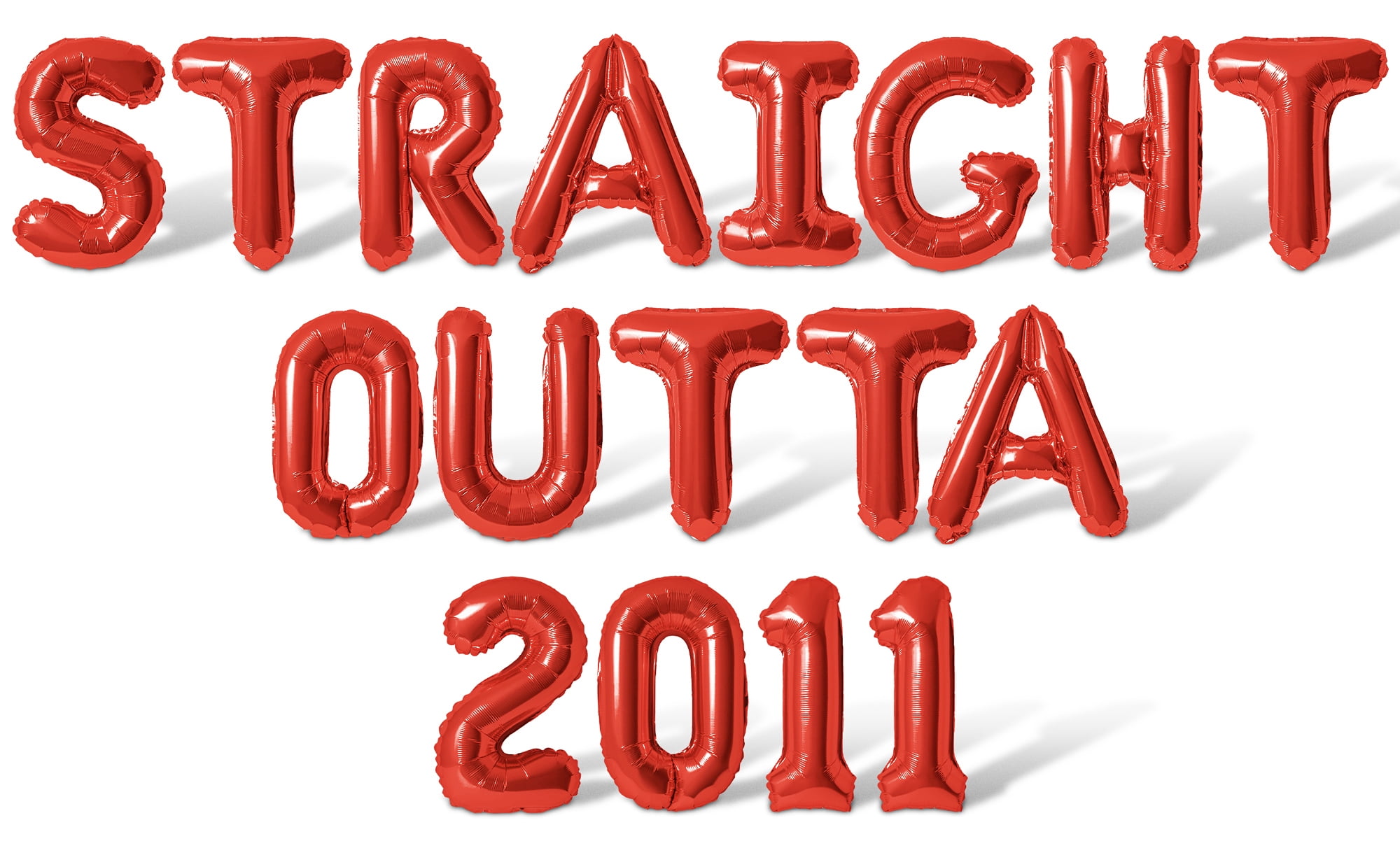 Letter Balloons - STRAIGHT OUTTA 2011 16" Inch Alphabet Letters Foil ...