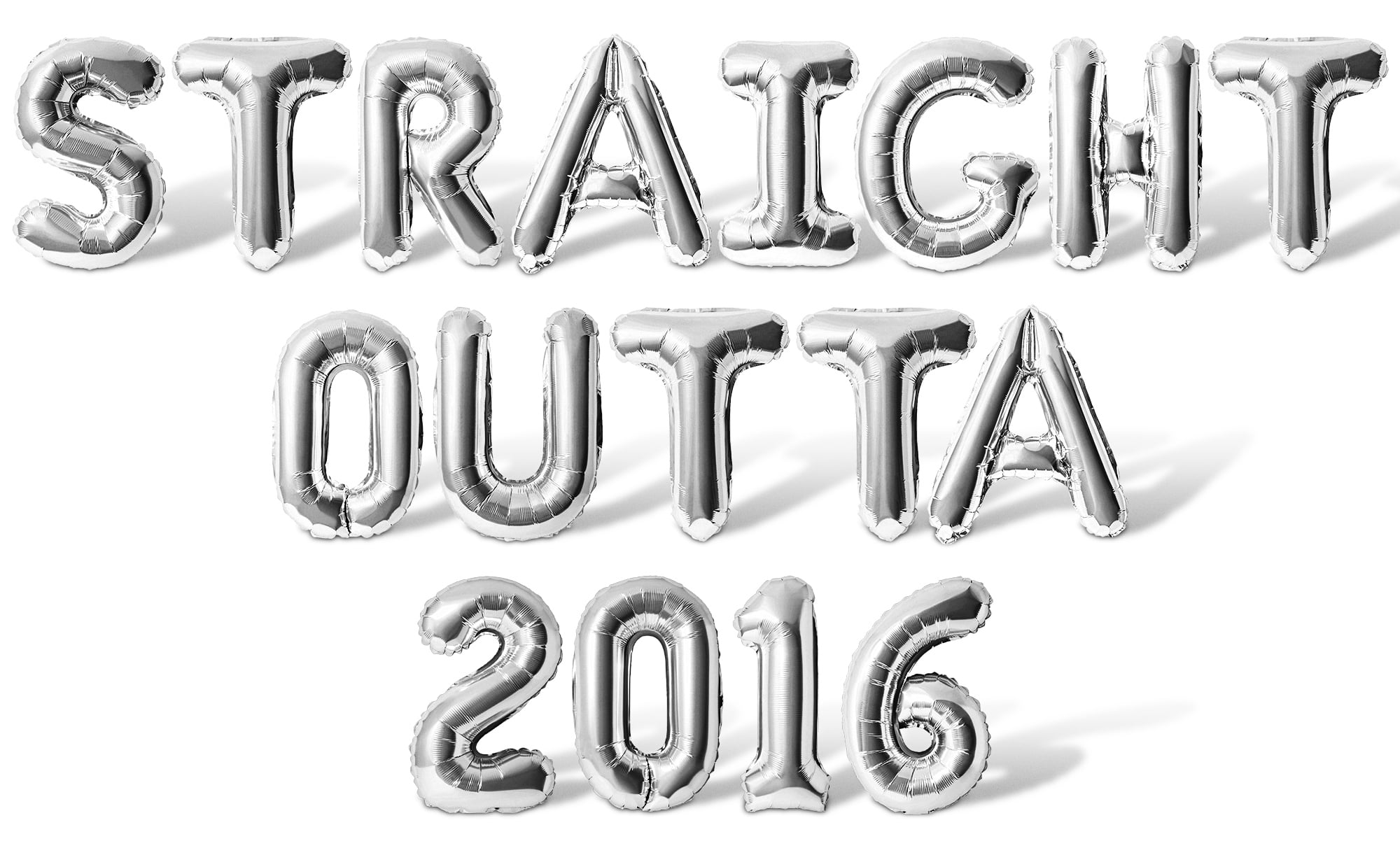 Letter Balloons - STRAIGHT OUTTA 2016 16" Inch Alphabet Letters Foil ...