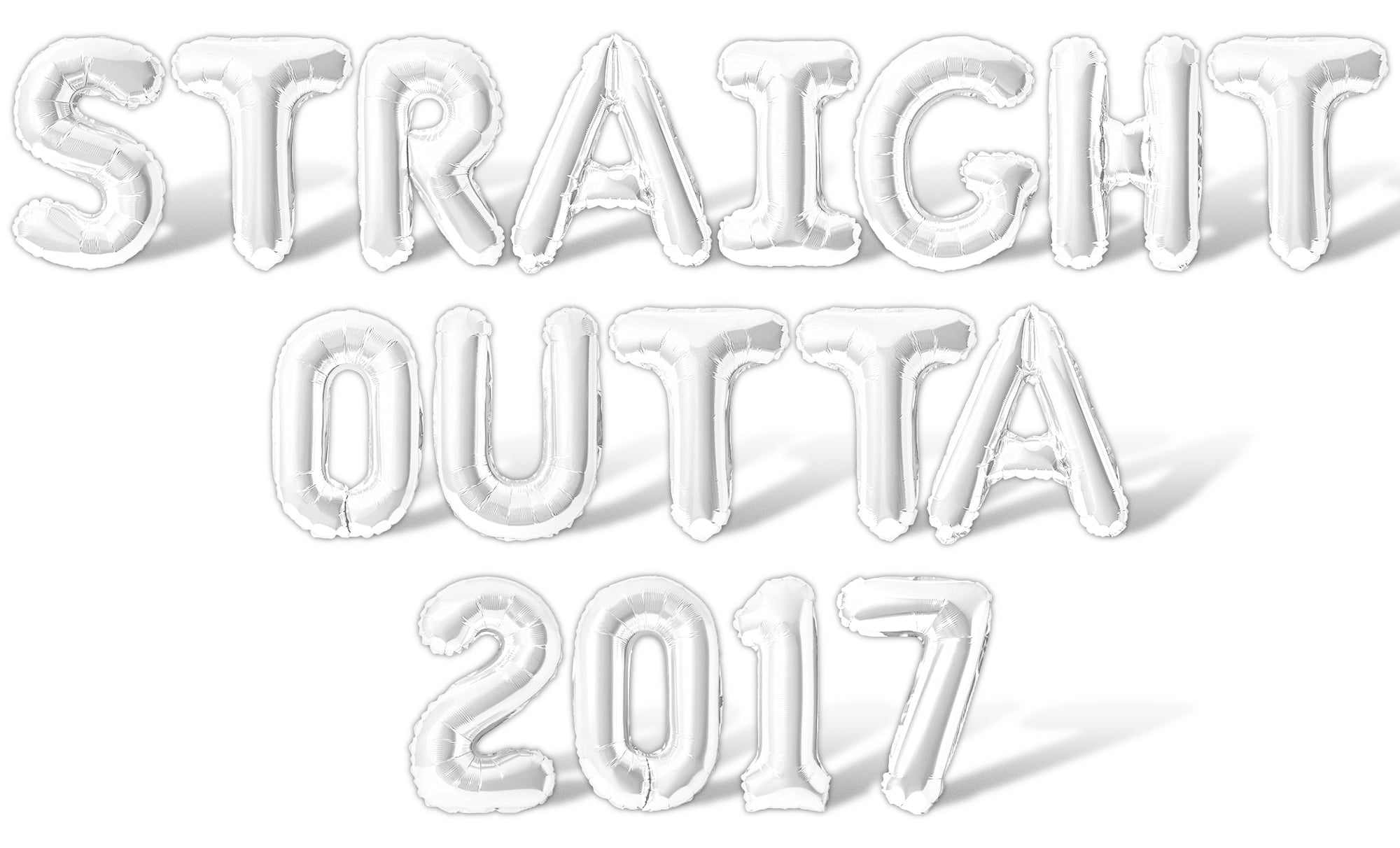 Letter Balloons - STRAIGHT OUTTA 2017 16" Inch Alphabet Letters Foil ...