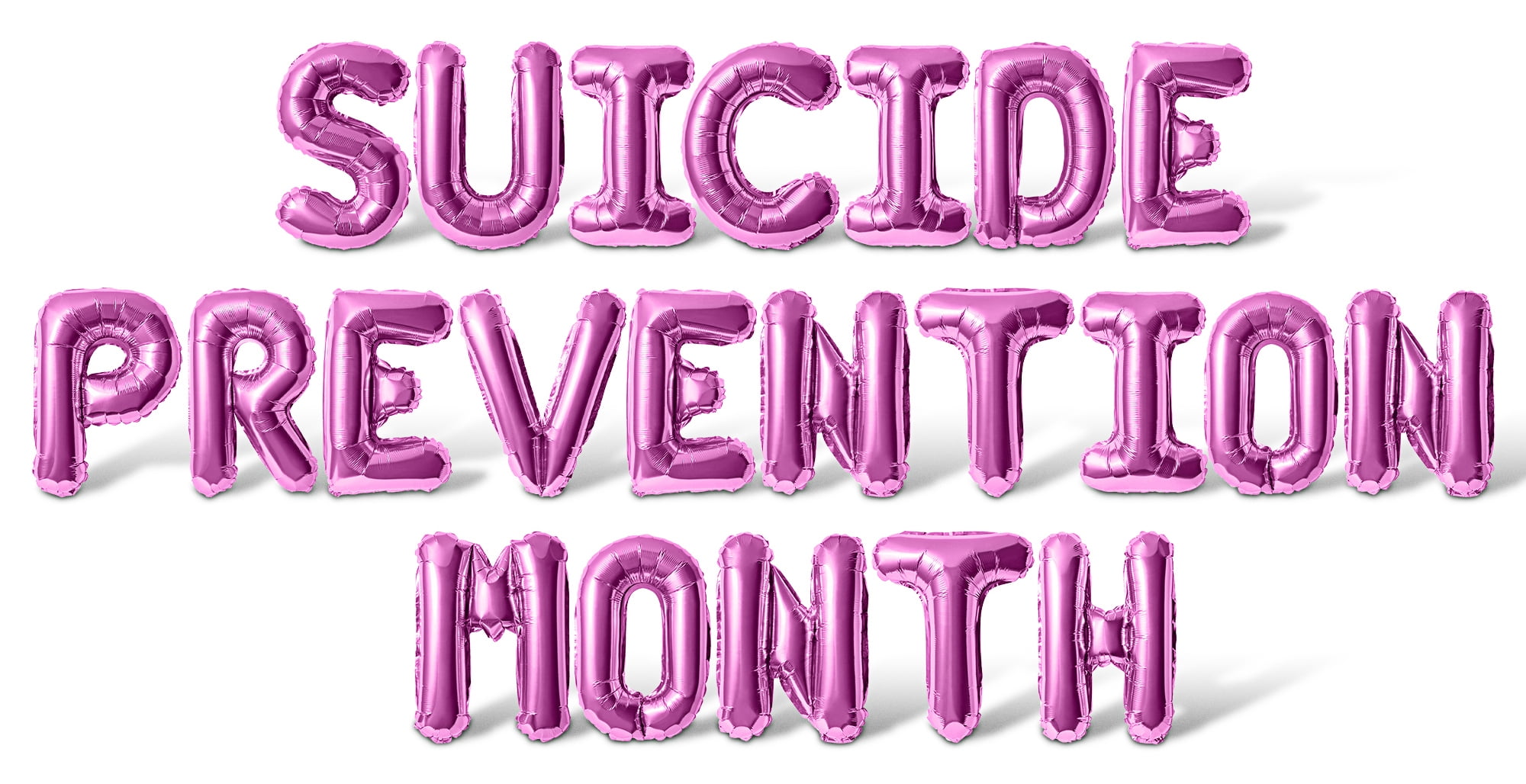 Letter Balloons - SUICIDE PREVENTION MONTH 16" Inch Alphabet Letters ...
