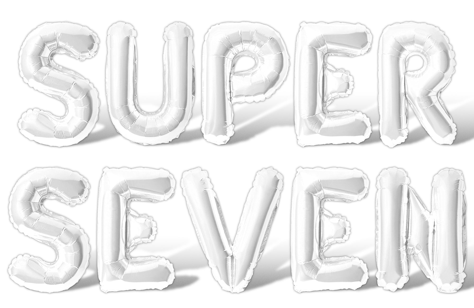 Letter Balloons - SUPER SEVEN 16" Inch Alphabet Letters Foil Mylar ...