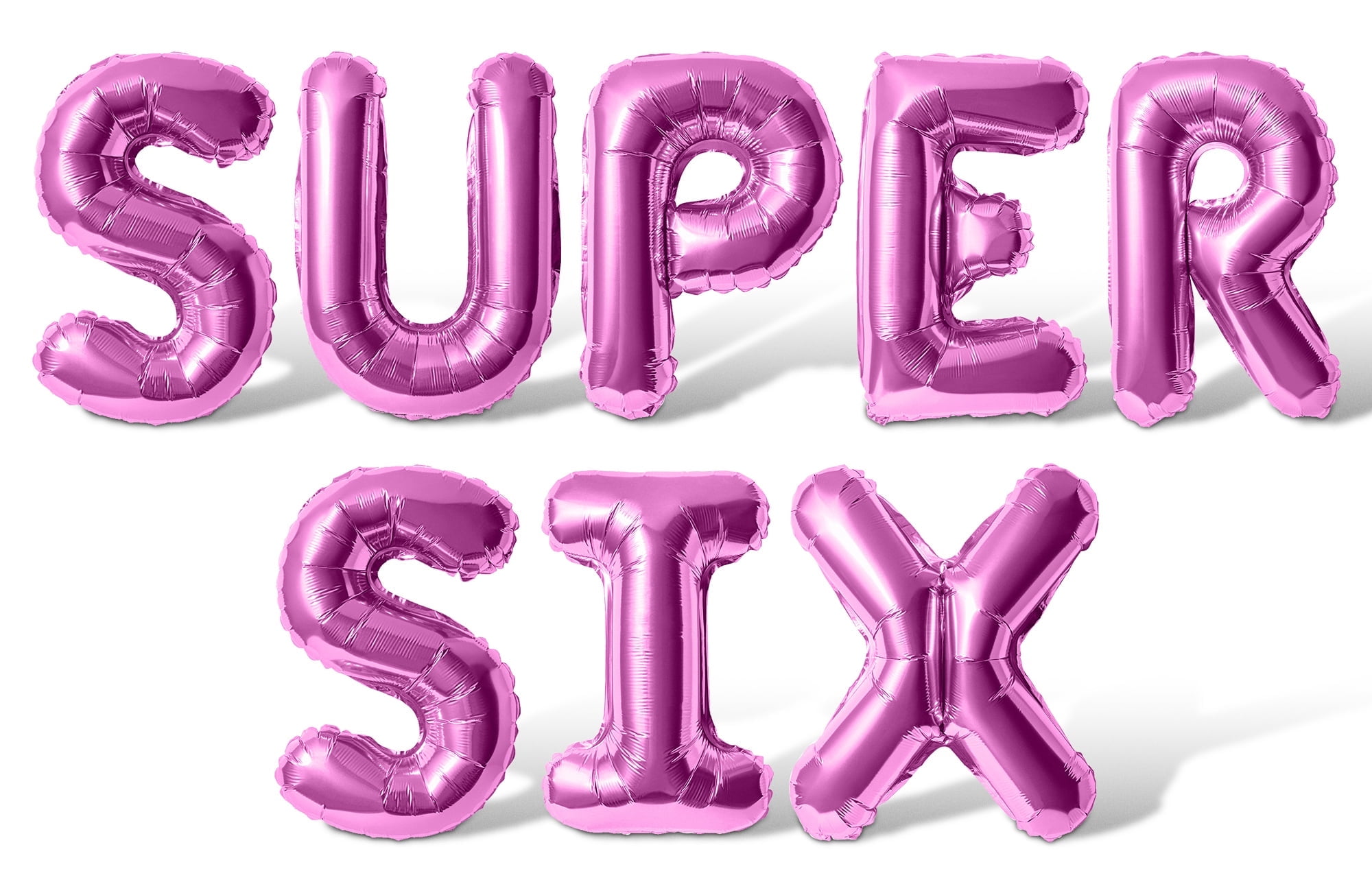Letter Balloons - SUPER SIX 16" Inch Alphabet Letters Foil Mylar ...