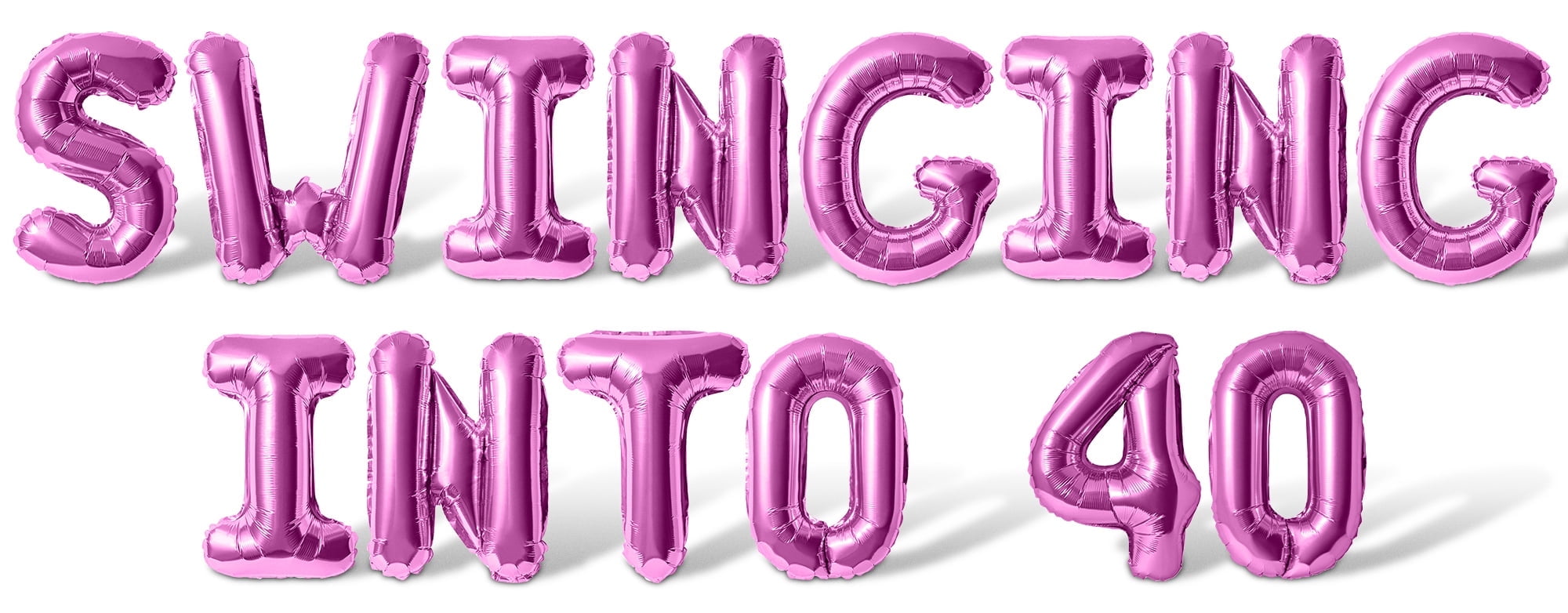 Letter Balloons - SWINGING INTO 40 16" Inch Alphabet Letters Foil Mylar ...