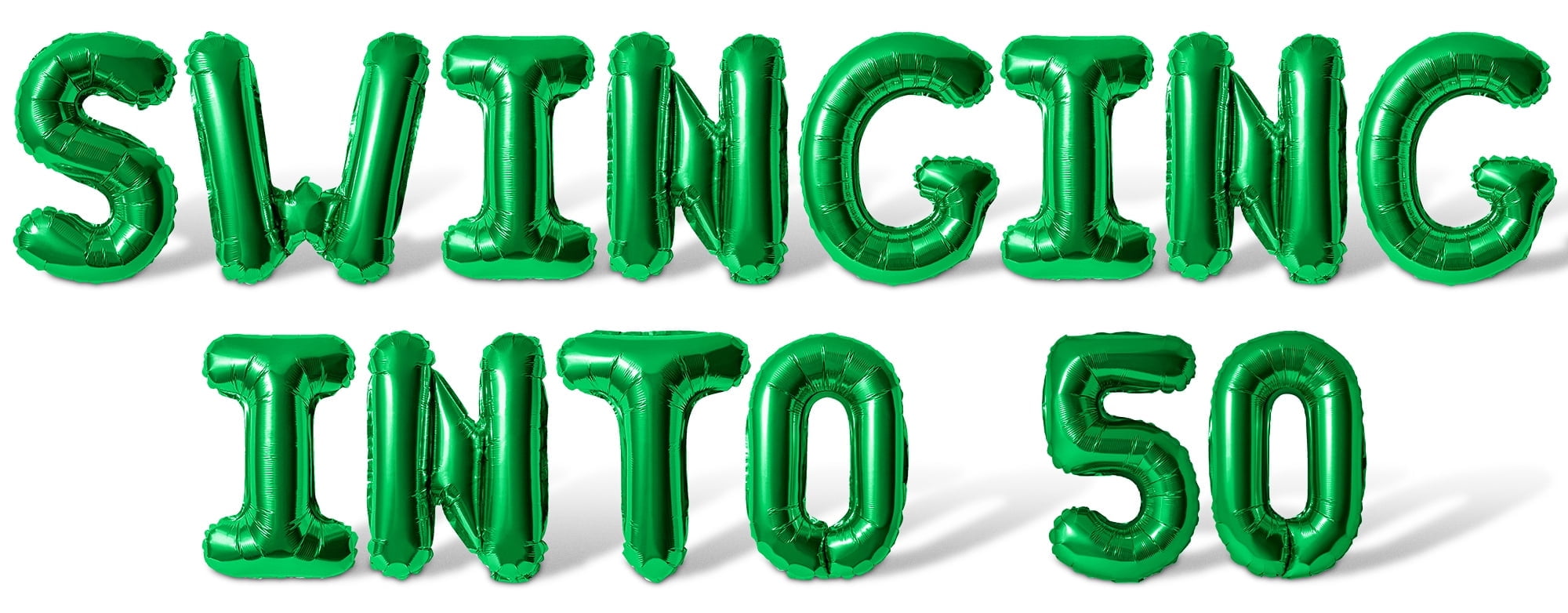 Letter Balloons - SWINGING INTO 50 16" Inch Alphabet Letters Foil Mylar ...