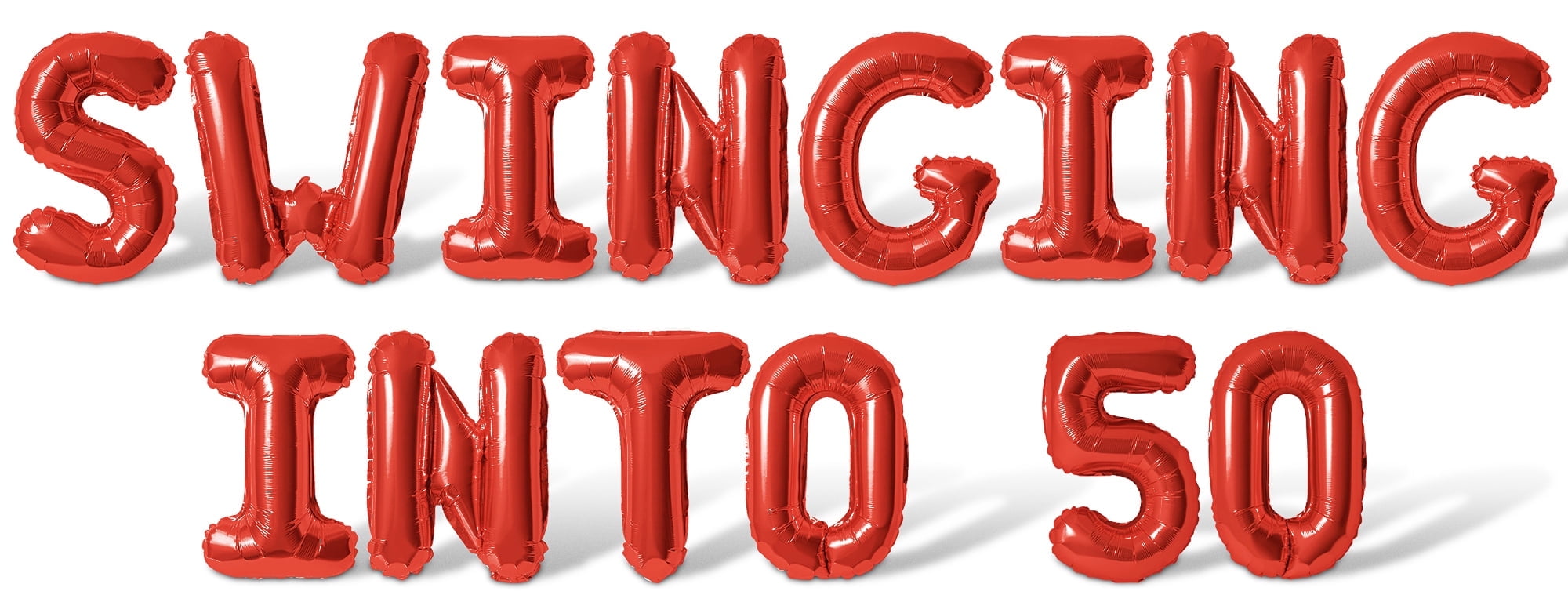 Letter Balloons - SWINGING INTO 50 16" Inch Alphabet Letters Foil Mylar ...