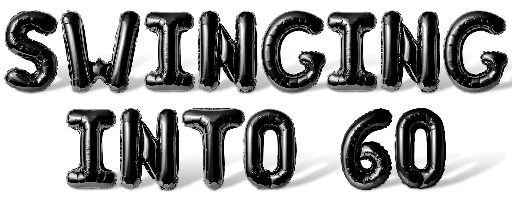 Letter Balloons - SWINGING INTO 60 16" Inch Alphabet Letters Foil Mylar ...