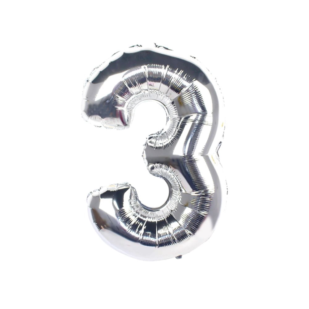 Letter Balloons Silver Alphabet Number Balloon Mylar Party Wedding ...