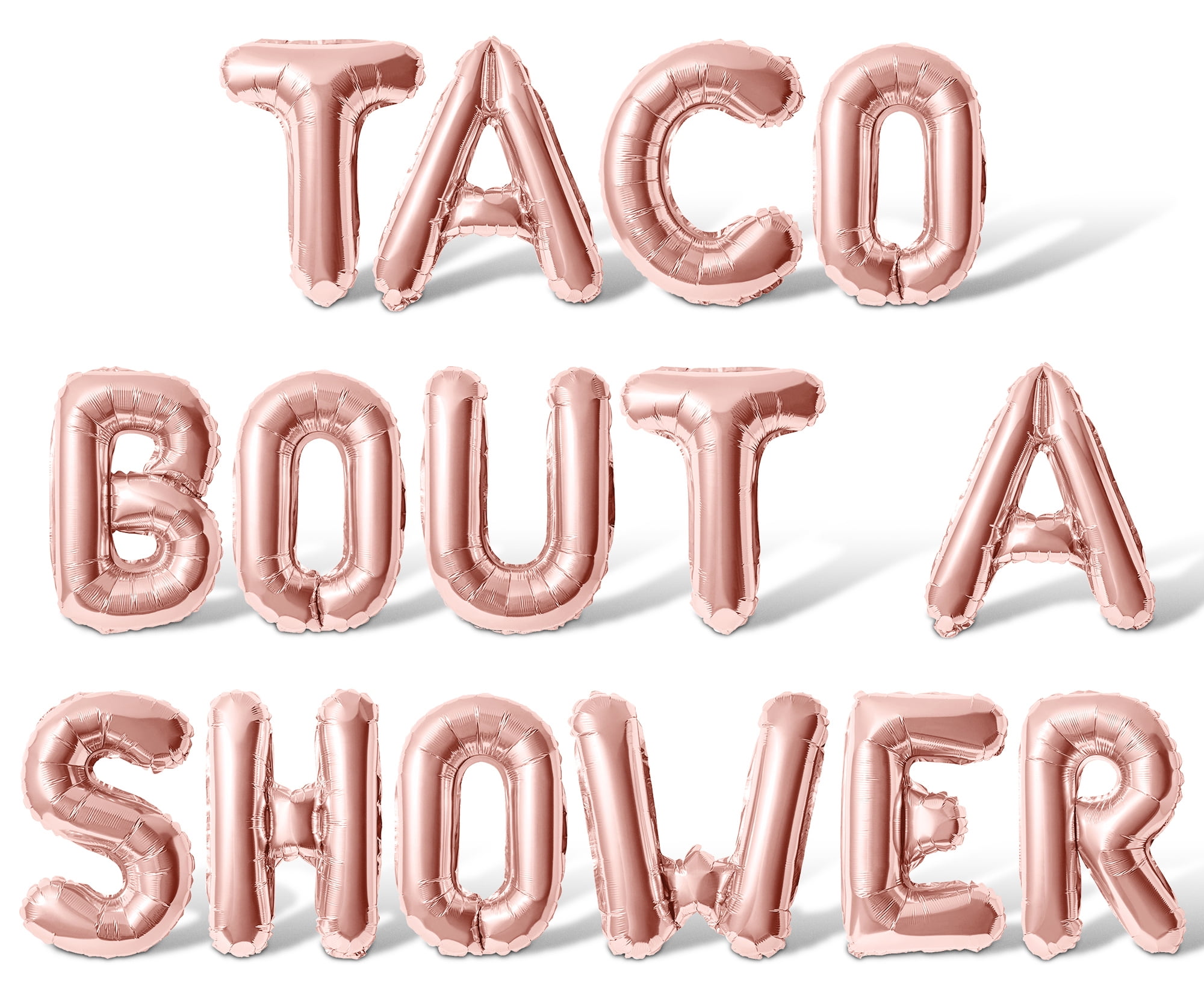 Letter Balloons - TACO BOUT A SHOWER 16" Inch Alphabet Letters Foil ...