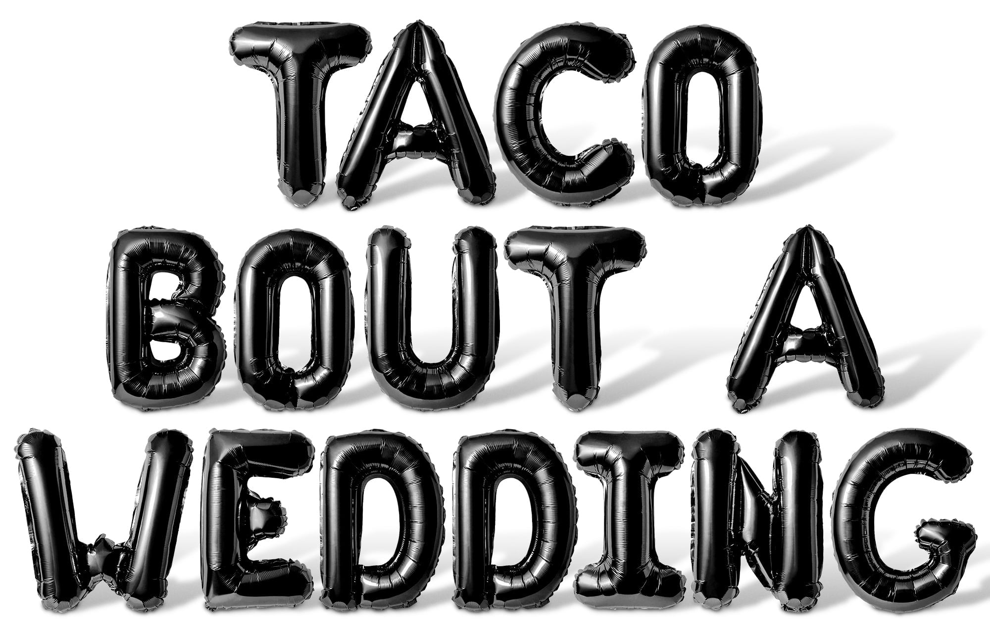 Letter Balloons - TACO BOUT A WEDDING 16" Inch Alphabet Letters Foil ...