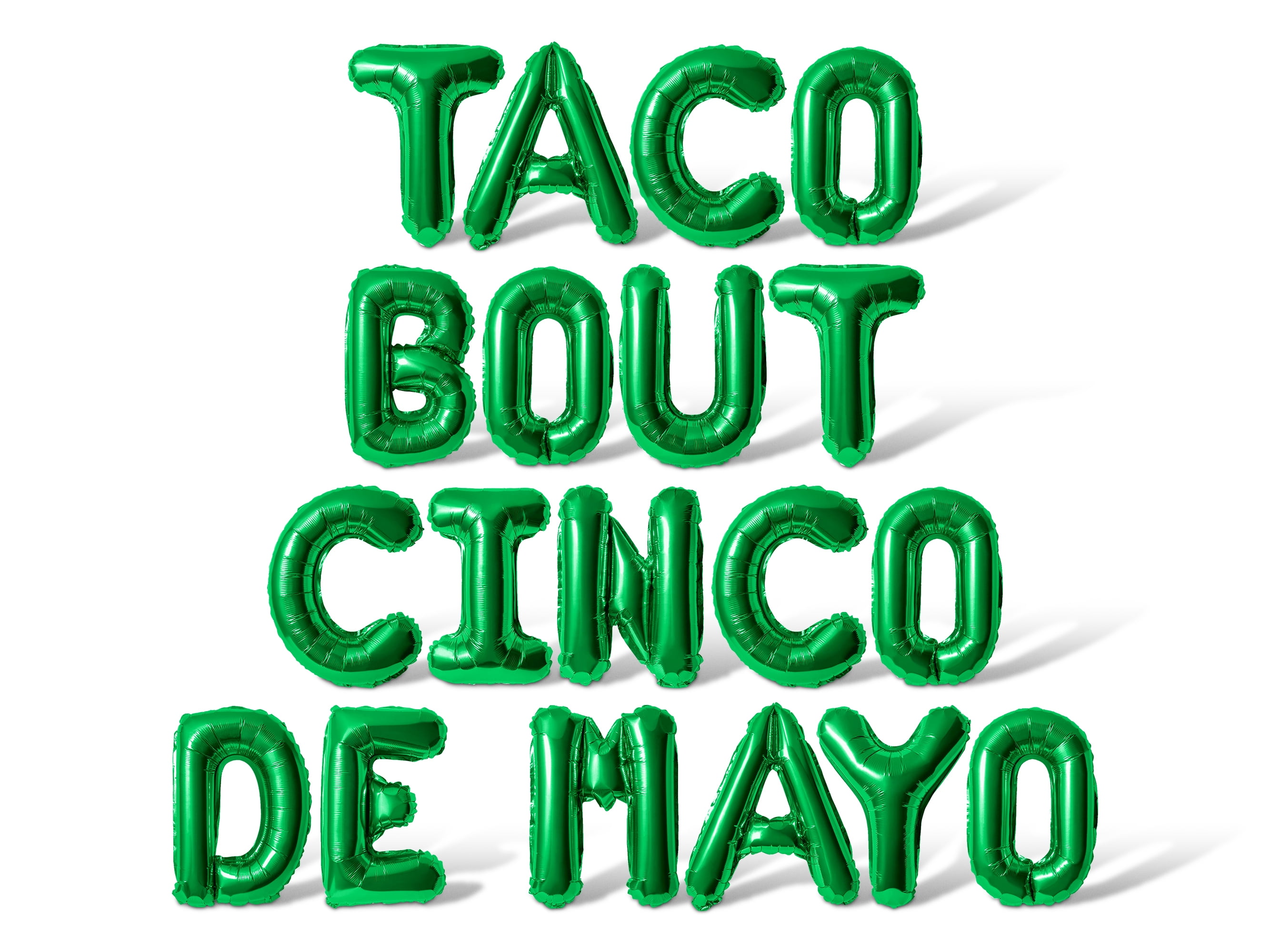 Letter Balloons - TACO BOUT CINCO DE MAYO 16" Inch Alphabet Letters ...