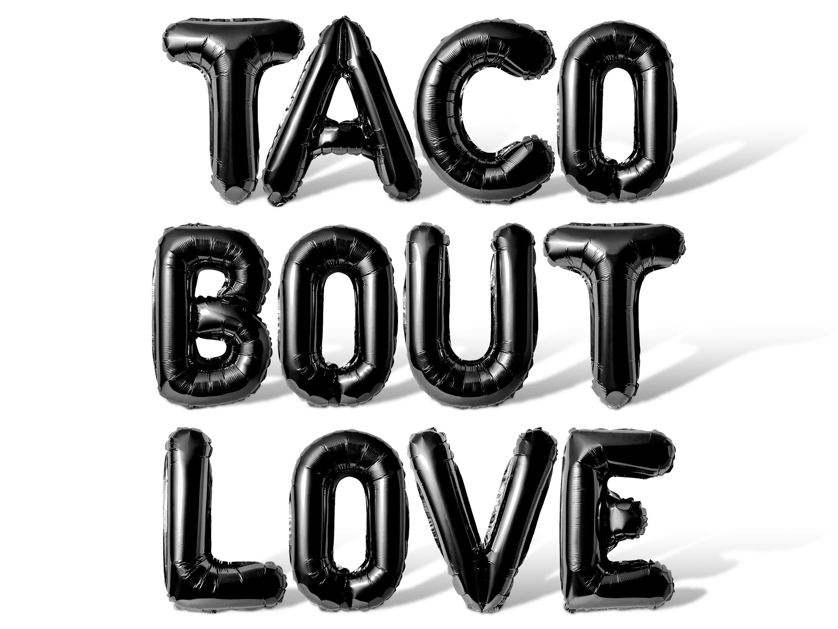 Letter Balloons - TACO BOUT LOVE 16" Inch Alphabet Letters Foil Mylar ...