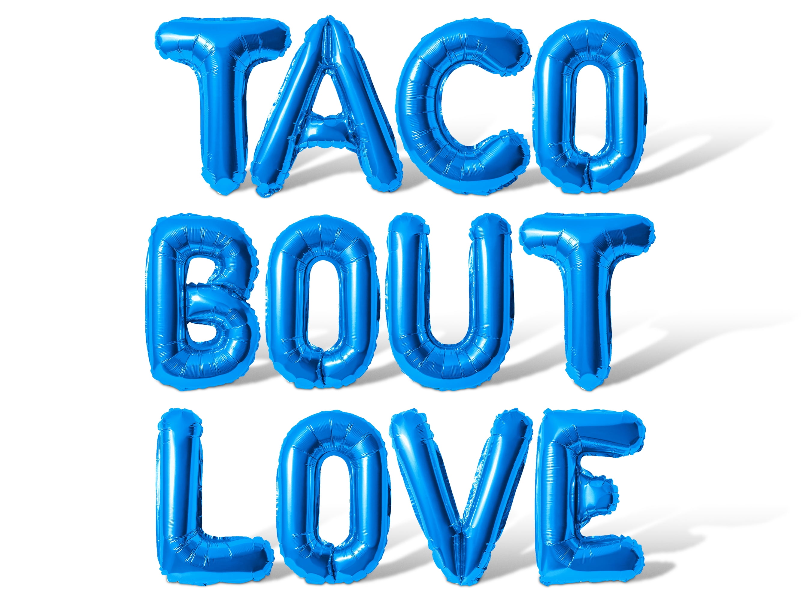 Letter Balloons - TACO BOUT LOVE 16" Inch Alphabet Letters Foil Mylar ...