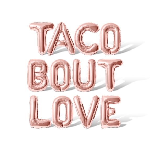 Letter Balloons - TACO BOUT LOVE 16" Inch Alphabet Letters Foil Mylar ...